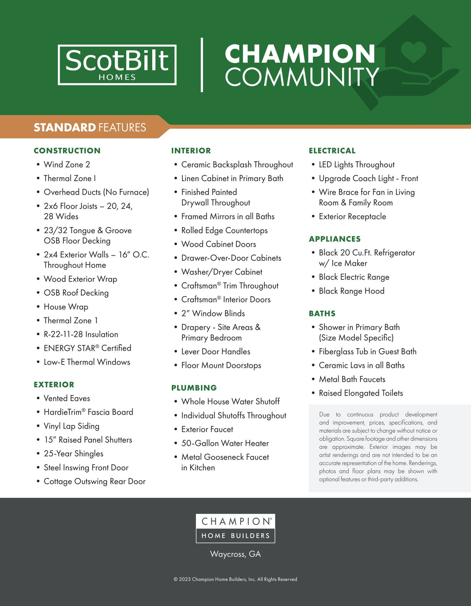 ScotBilt Homes - Waycross GA - Champion Community Series Standards by ...