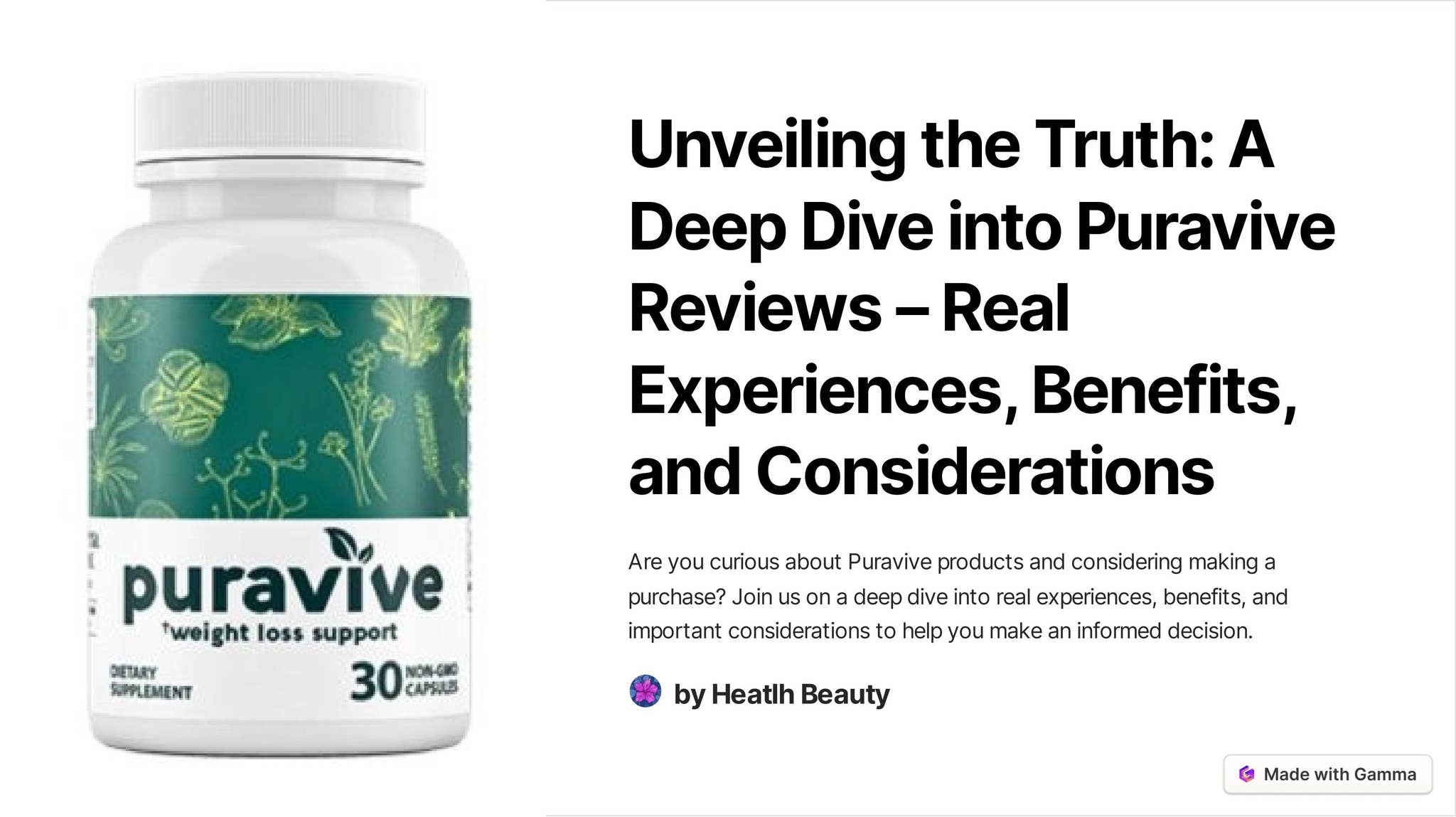 A Deep Dive into Puravive Reviews by Marsha_J_Prater - Issuu