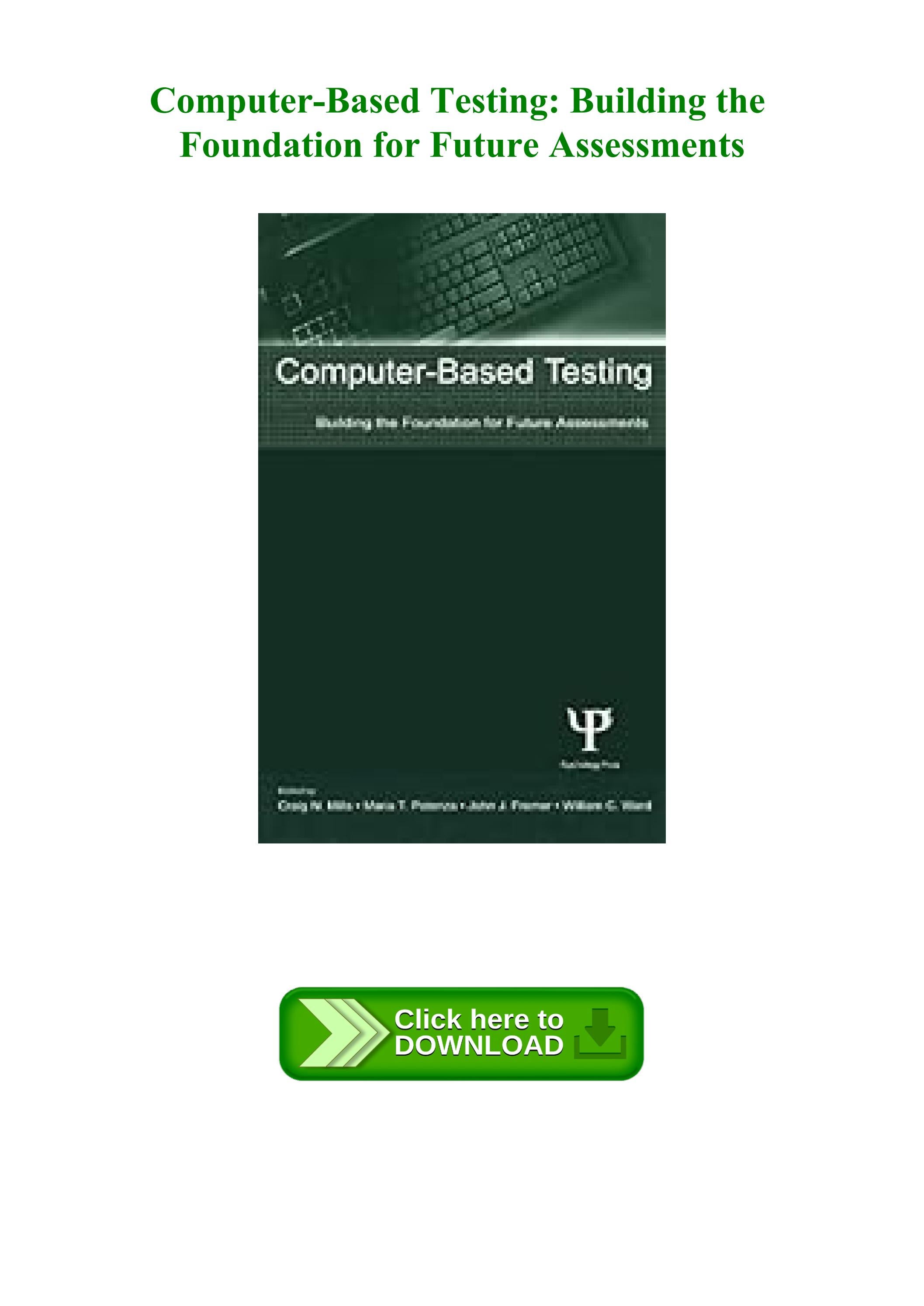 [PDF] Computer-Based Testing Building the Foundation for Future ...