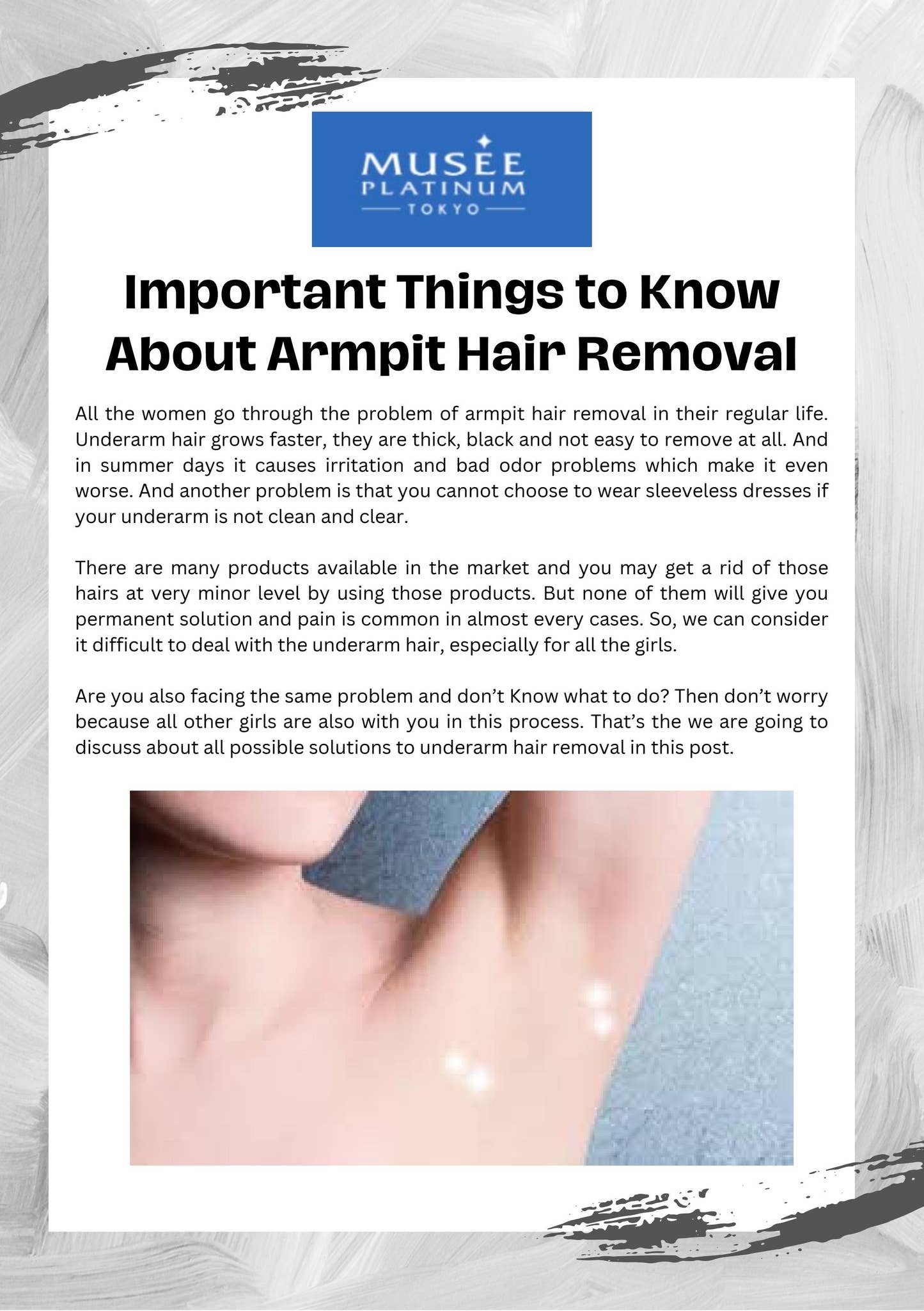Important Things to Know About Armpit Hair Removal by Musee My - Issuu