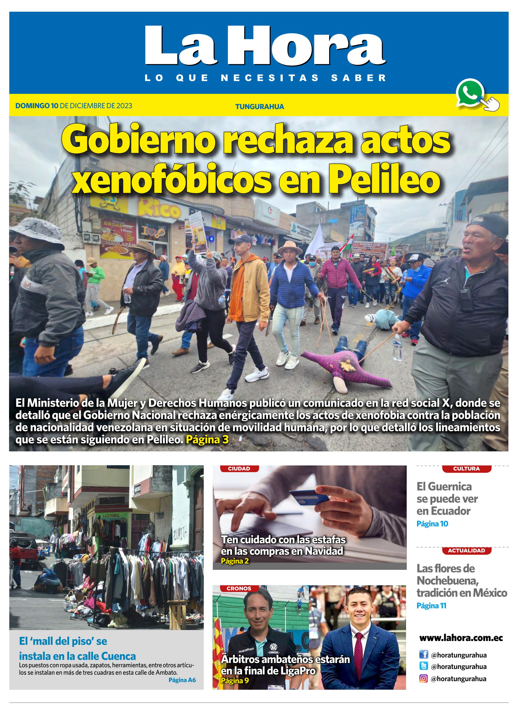 Tungurahua 10 de diceimbre de 2023 by LA HORA Ecuador - Issuu