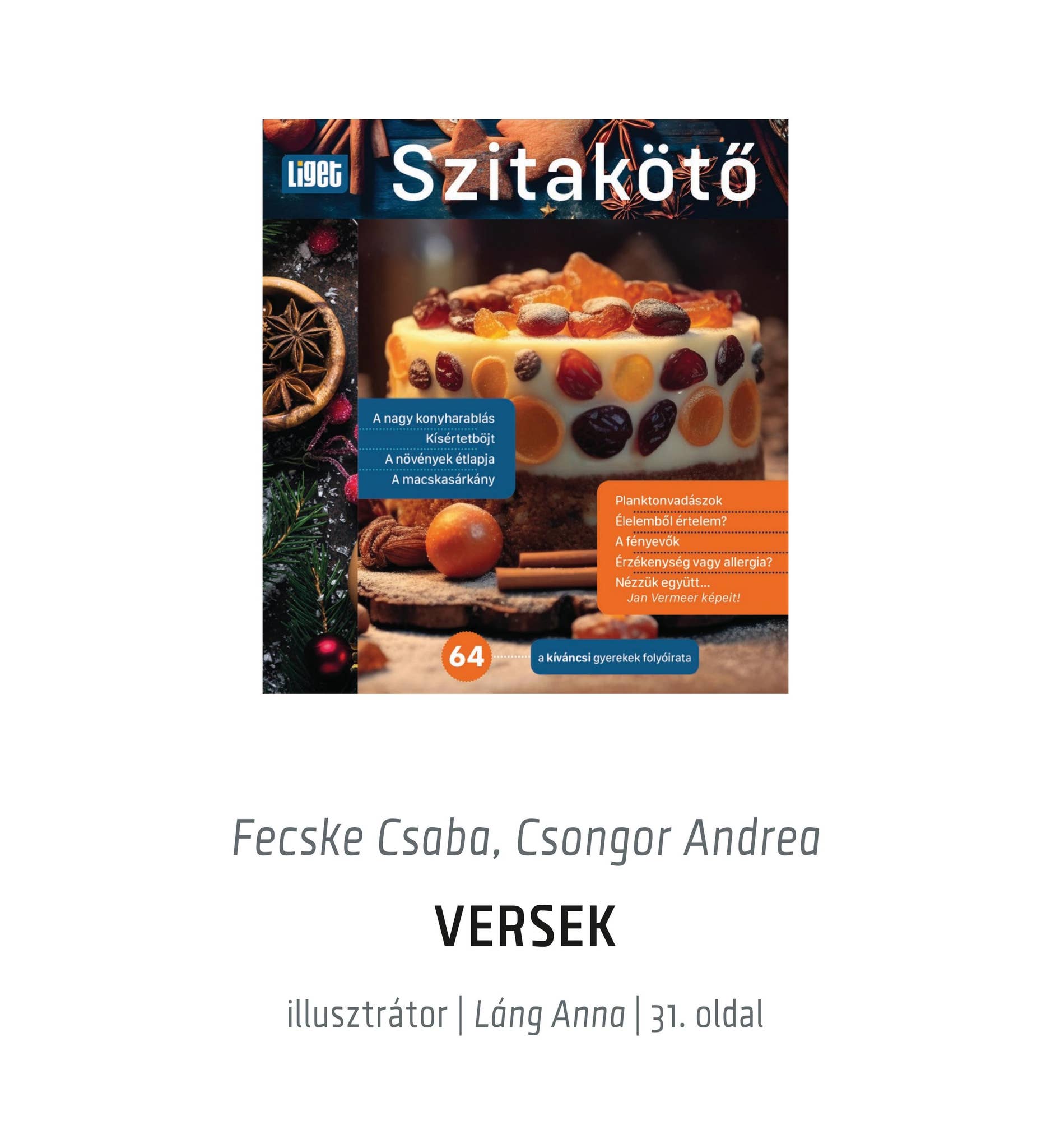 Fecske Csaba, Csongor Andrea | VERSEK by LIGET Műhely Alapítvány - Issuu