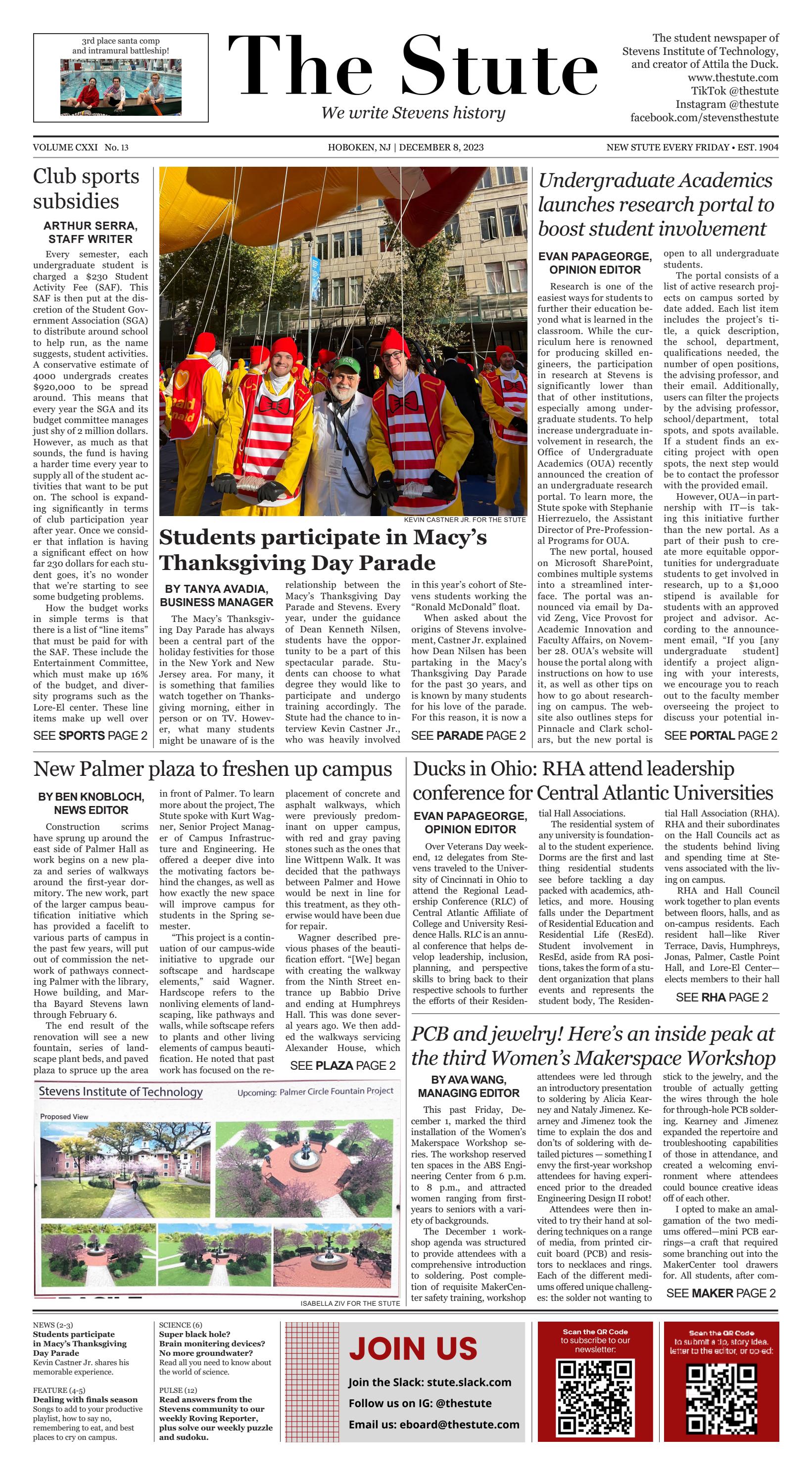 [The Stute] December 8, 2023 (Issue 13, Volume CXXI) by The Stute - Issuu