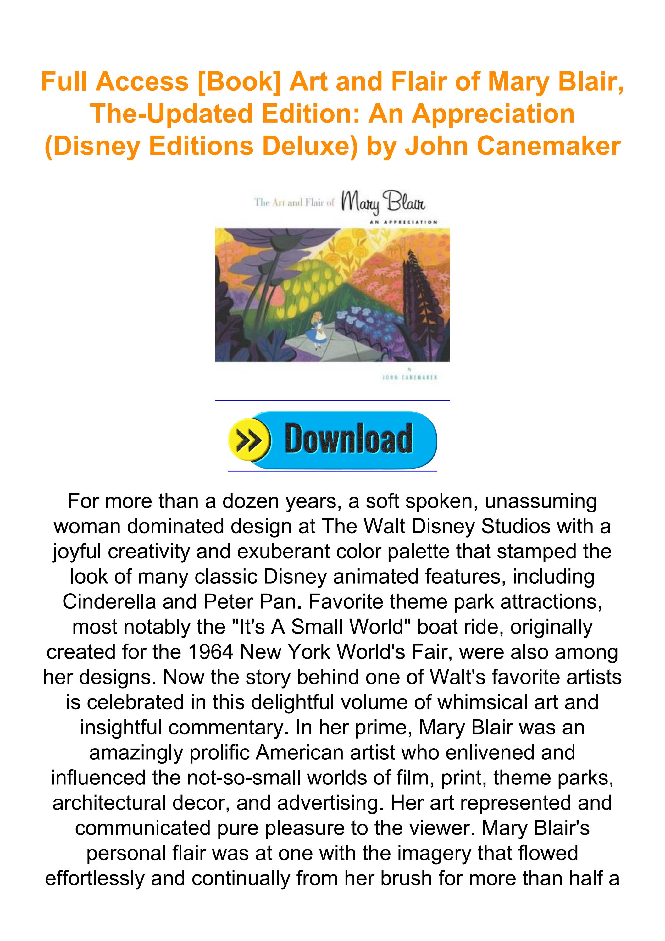 Full Access [Book] Art and Flair of Mary Blair, The-Updated Edition: An ...