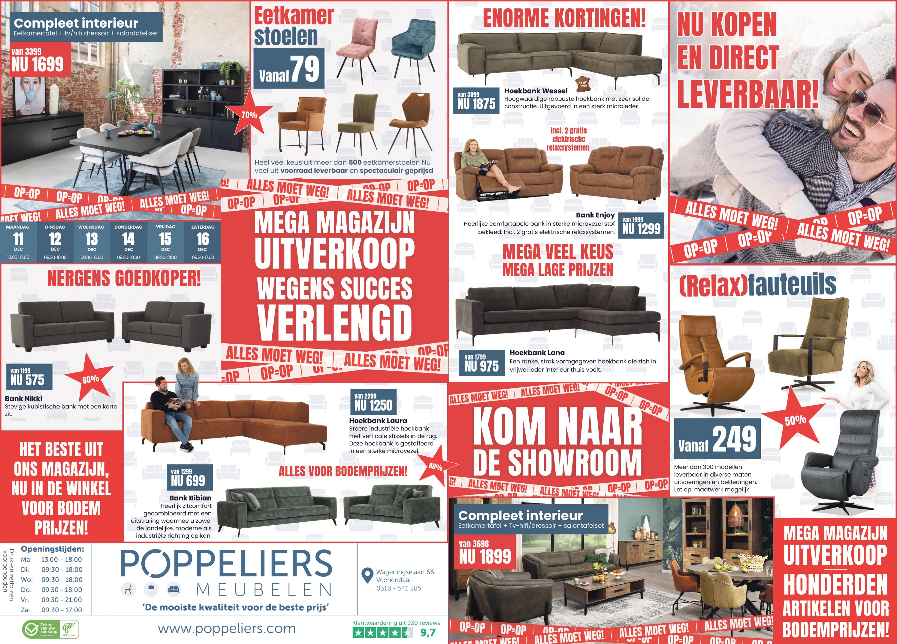 Folder of advertentie Poppeliers Meubelen Week 50 by Media Solutions B ...