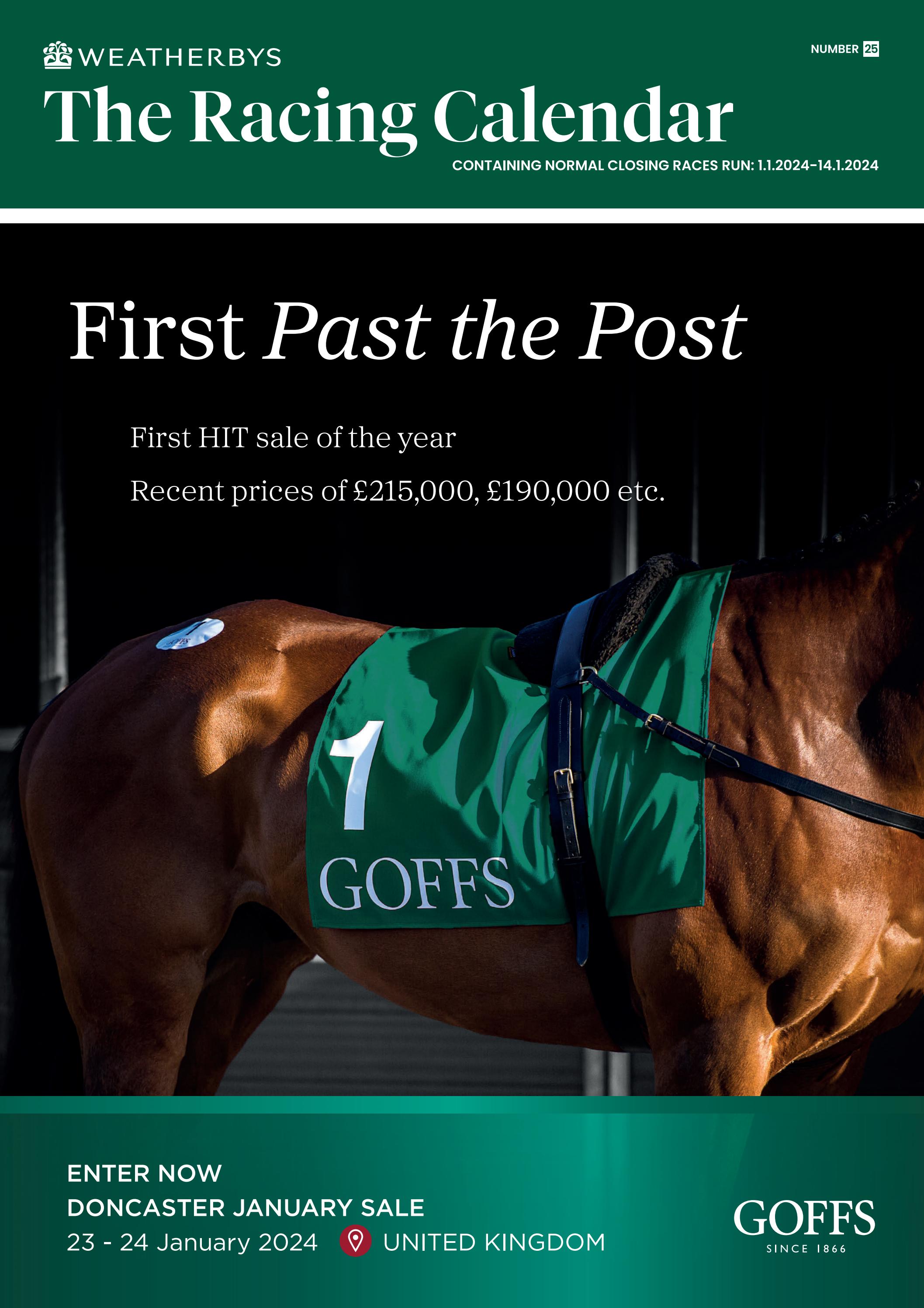 Racing Calendar - 1st-14th Jan 2024 - Number 25 by Weatherbys - Issuu