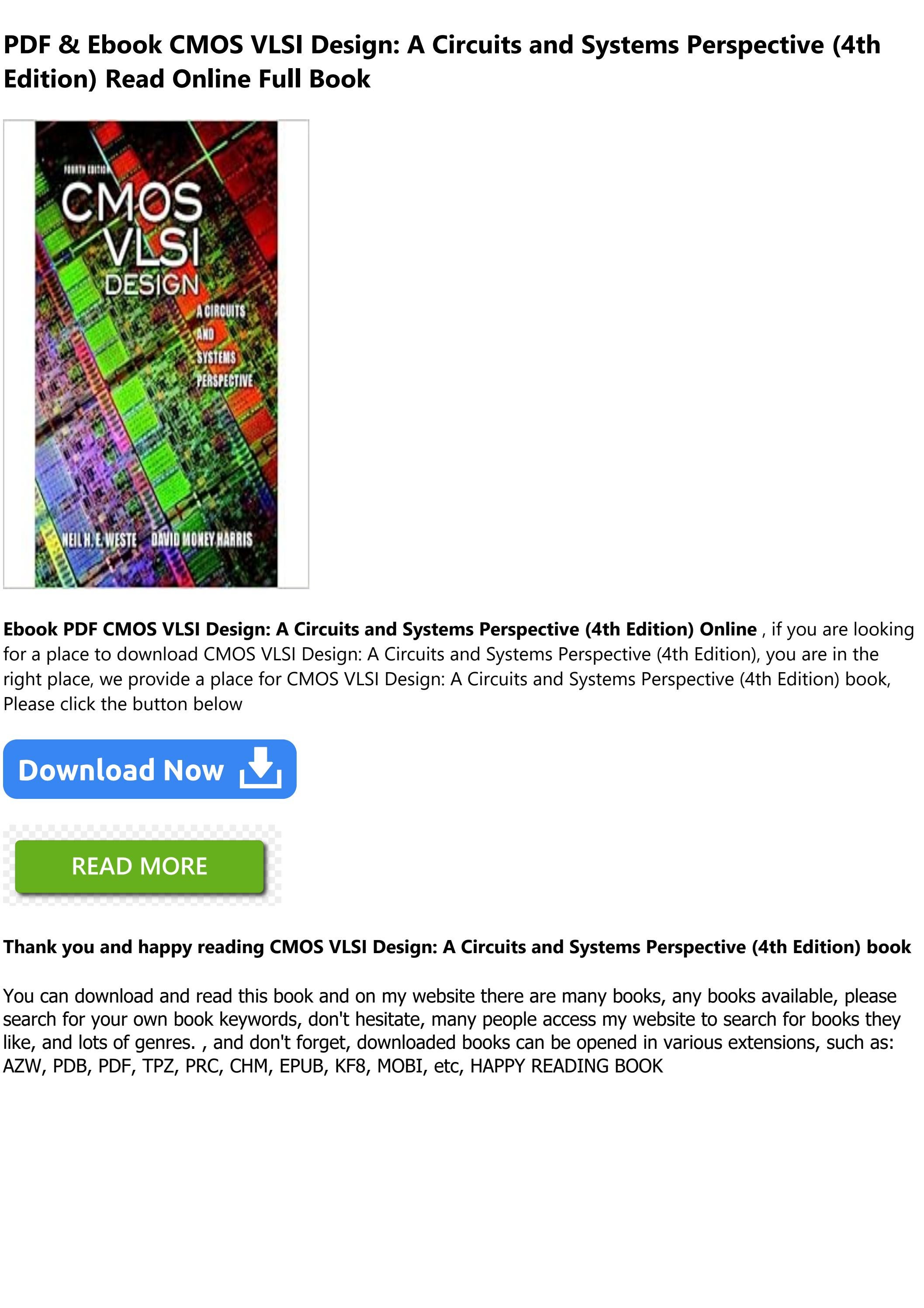 [EBOOK] CMOS VLSI Design: A Circuits and Systems Perspective (4th Edition) Full PDF by ...