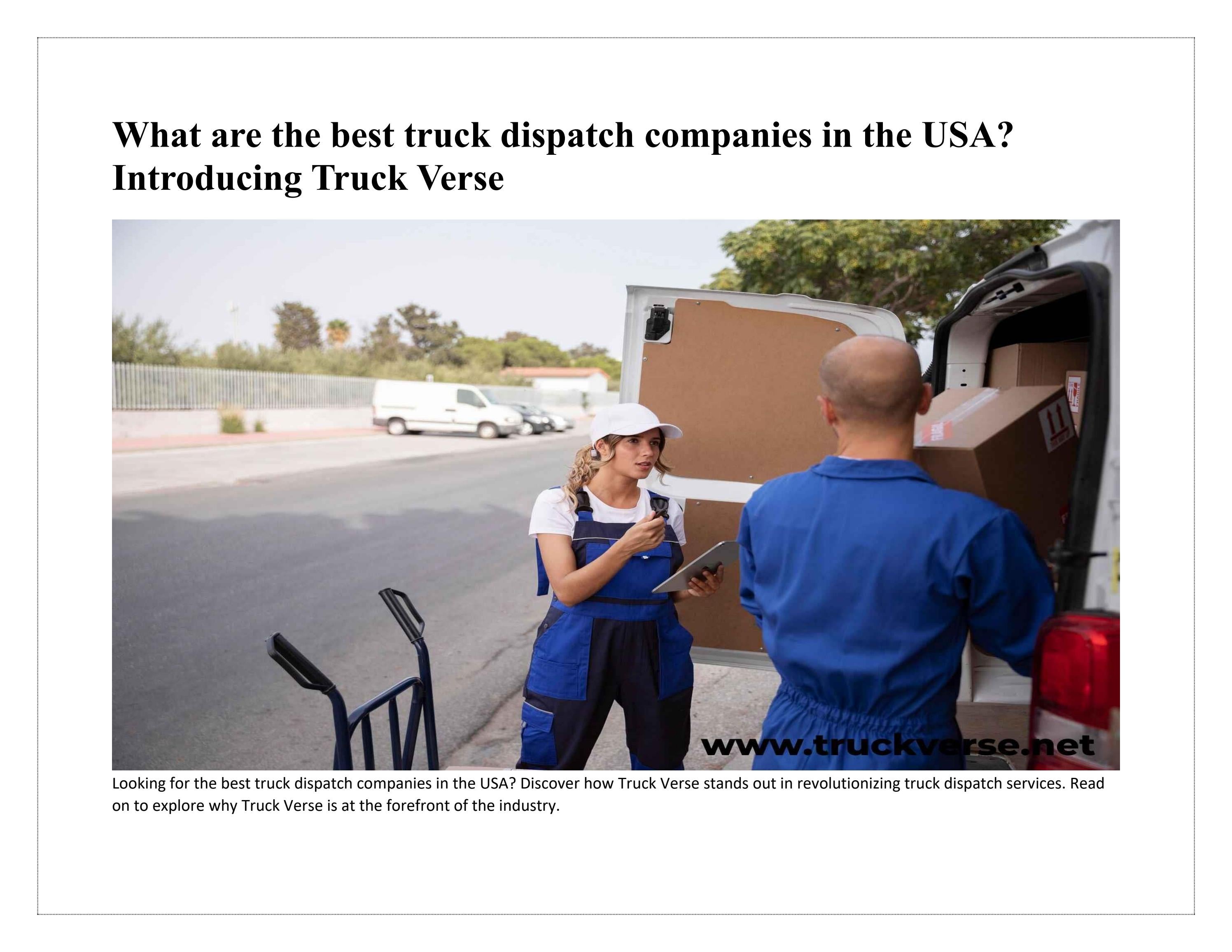 What are the best truck dispatch companies in the USA? Introducing ...