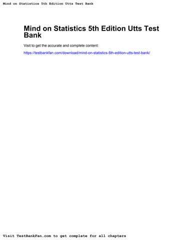 Full_download_mind on statistics 5th edition utts test bank by betty ...