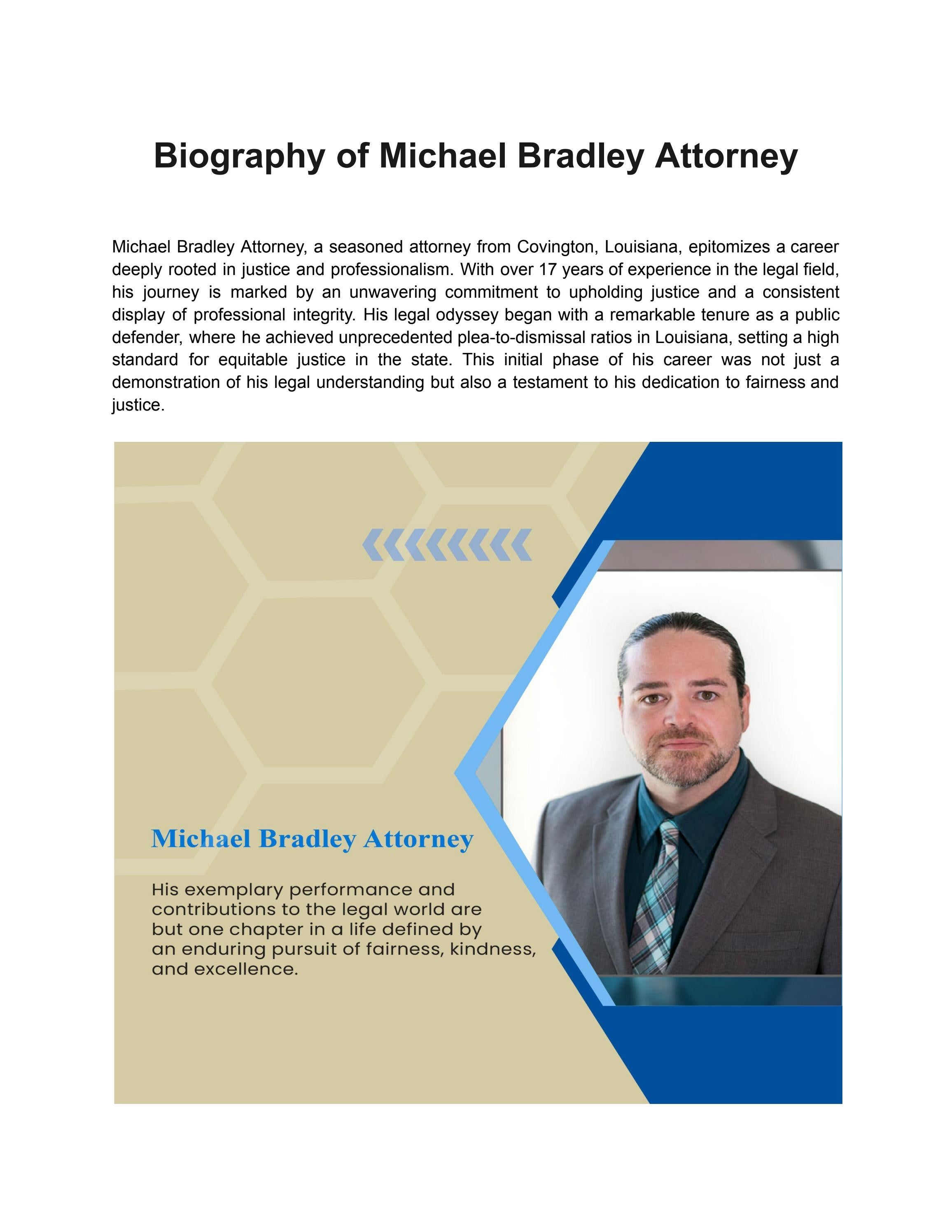 Biography of Michael Bradley Attorney by Michael Bradley Attorney - Issuu