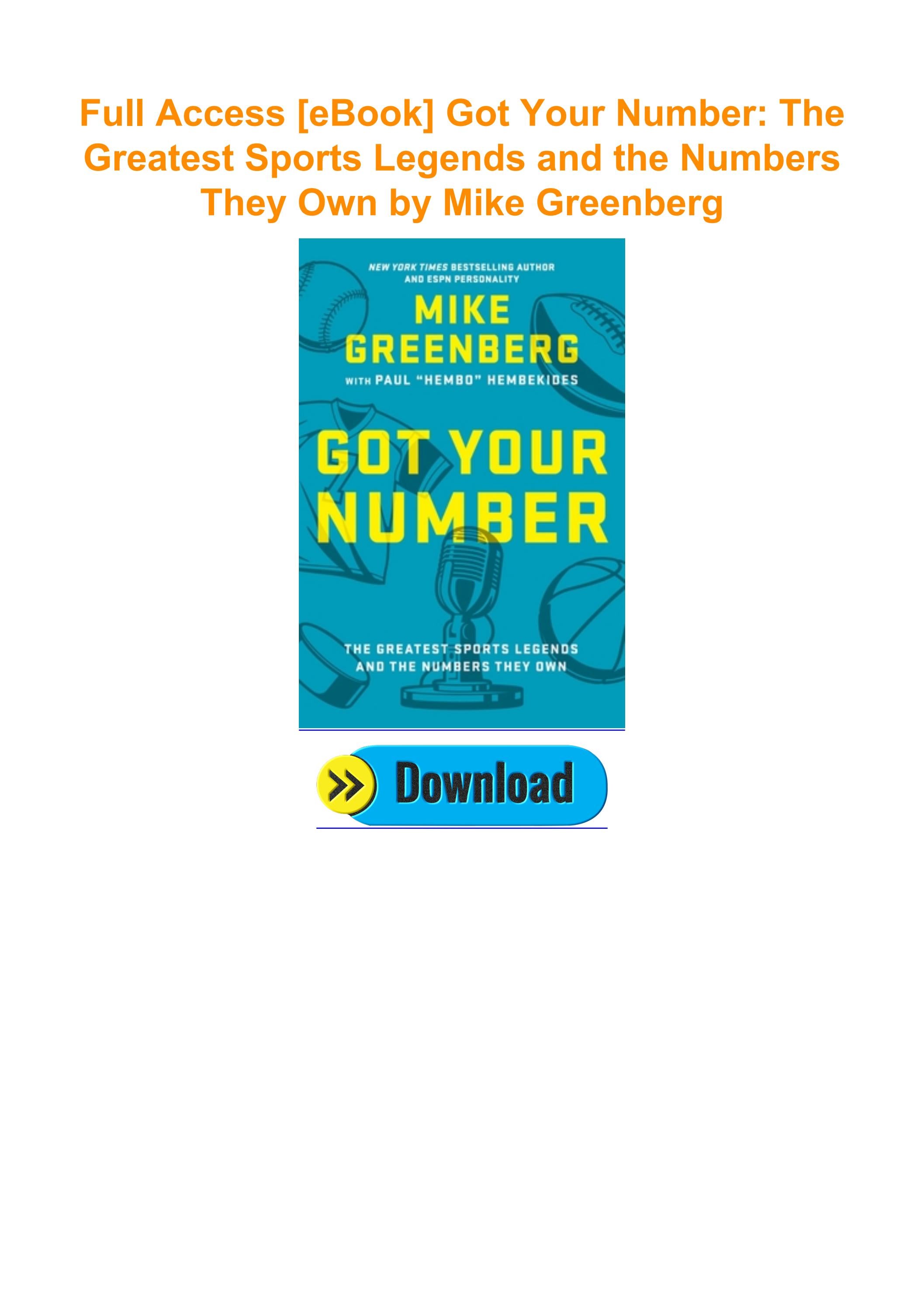 Full Access [eBook] Got Your Number: The Greatest Sports Legends and ...