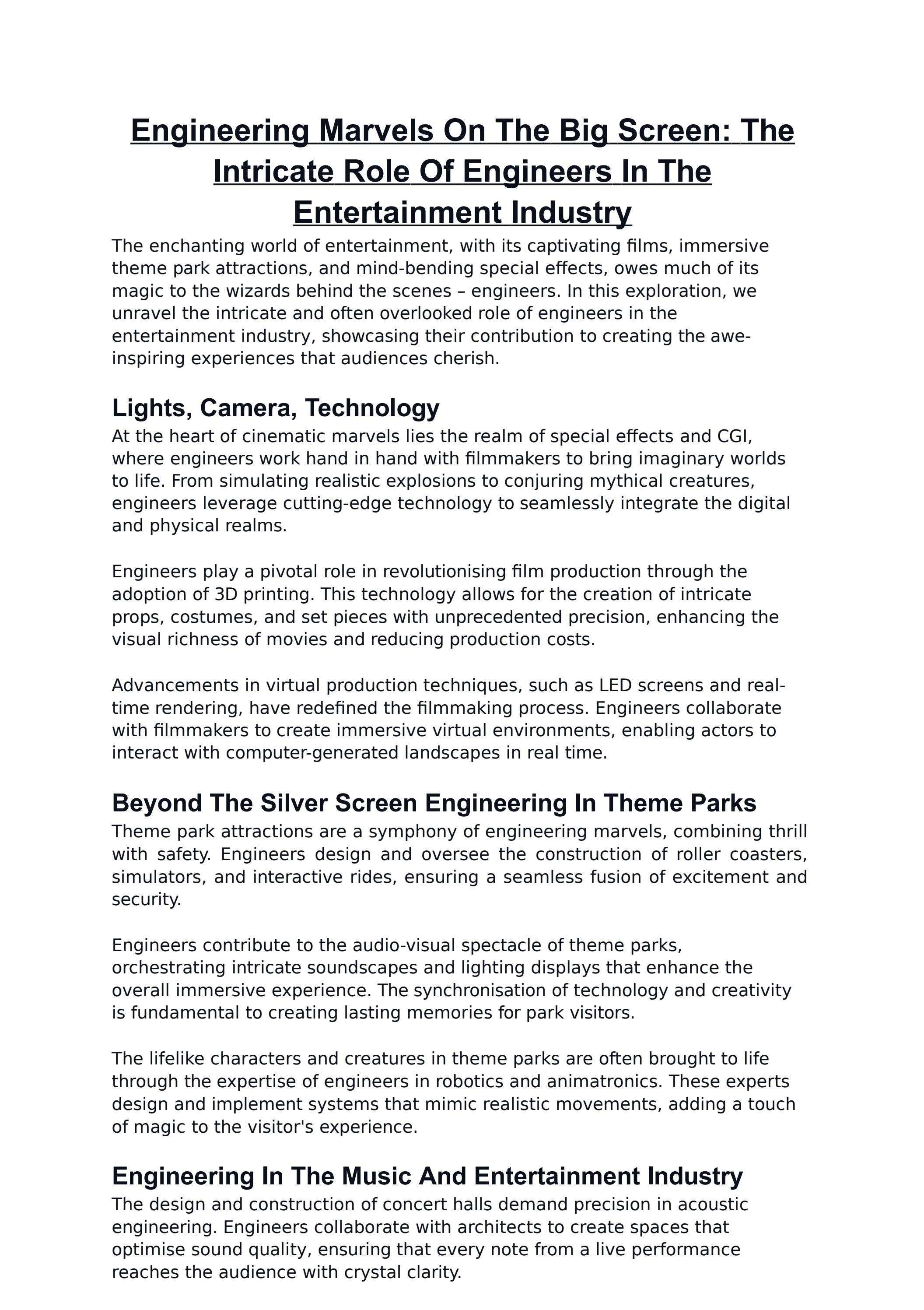 Engineering Marvels On The Big Screen: The Intricate Role Of Engineers | engineering colleges in ...