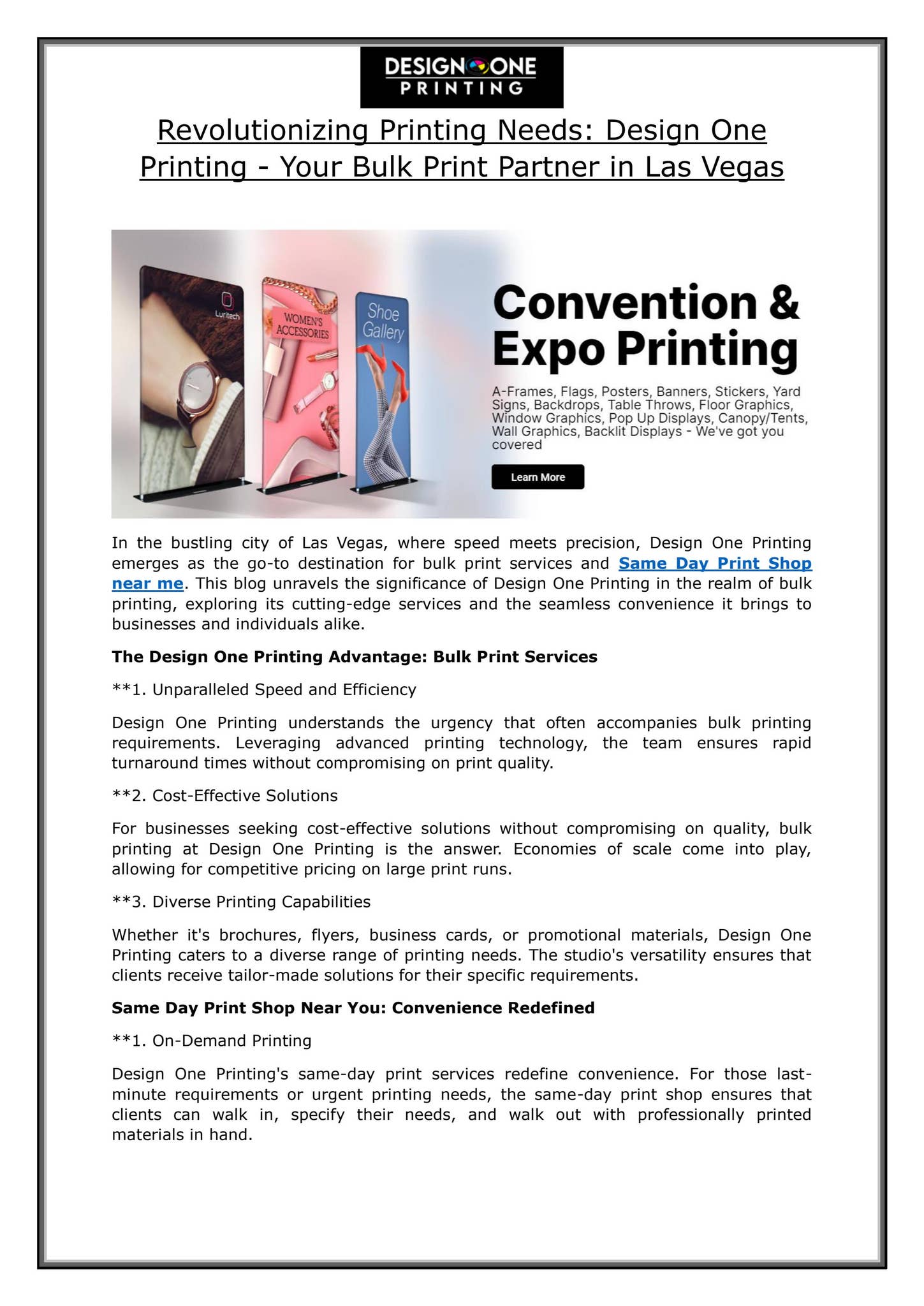 Revolutionizing Printing Needs Design One Printing - Your Bulk Print ...