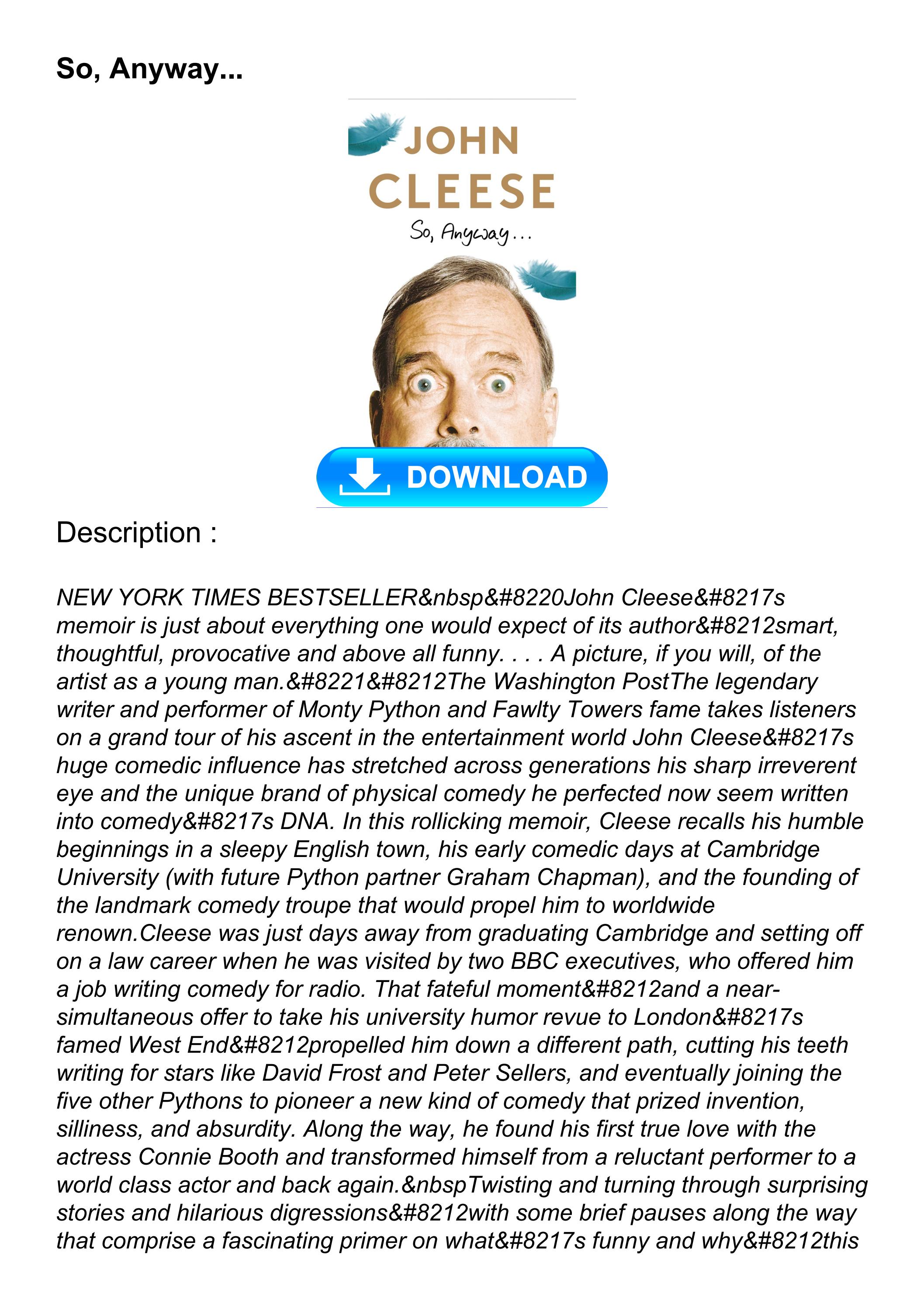 PDF So, Anyway... by chxumwan - Issuu