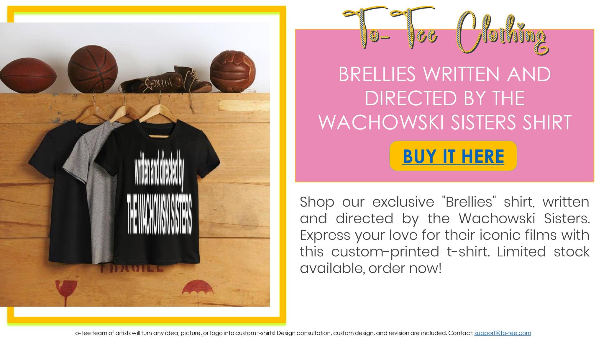 Brellies written and directed by the wachowski sisters shirt by ...