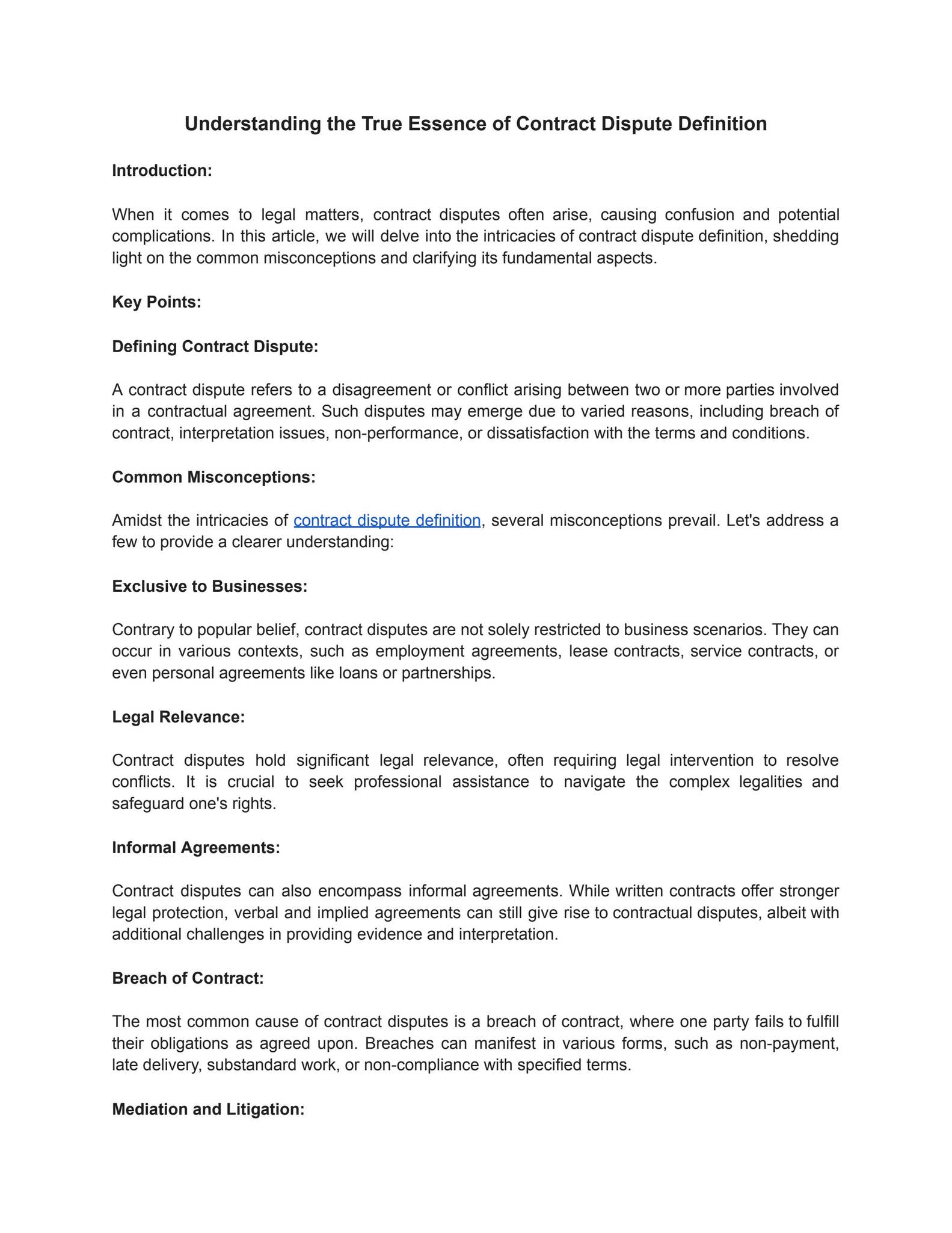 contract dispute definition by Ray Lian - Issuu