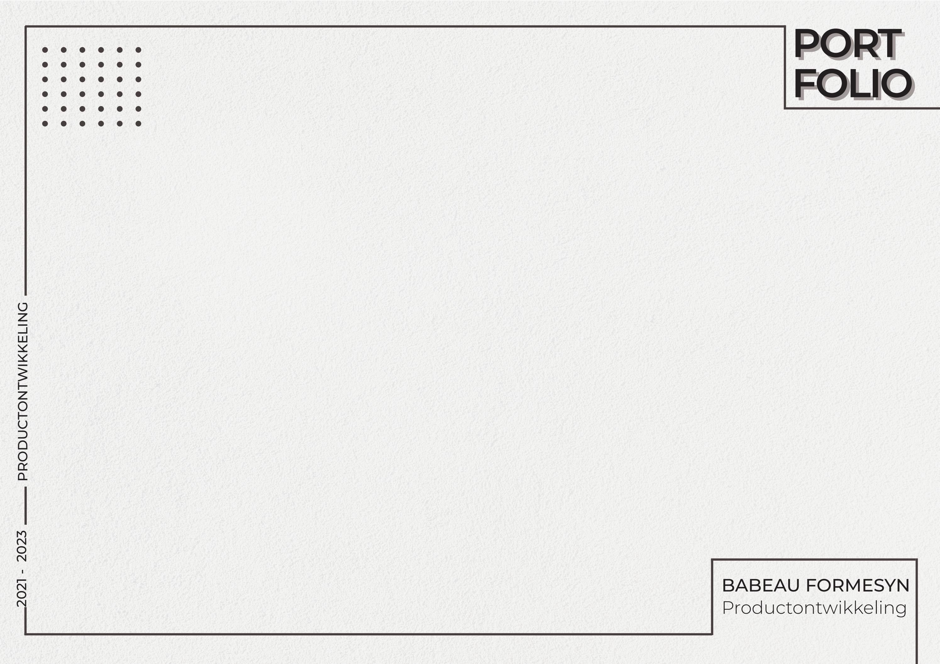 Portfolio 2021-2023 (Nederlands) by Babeau_Formesyn - Issuu