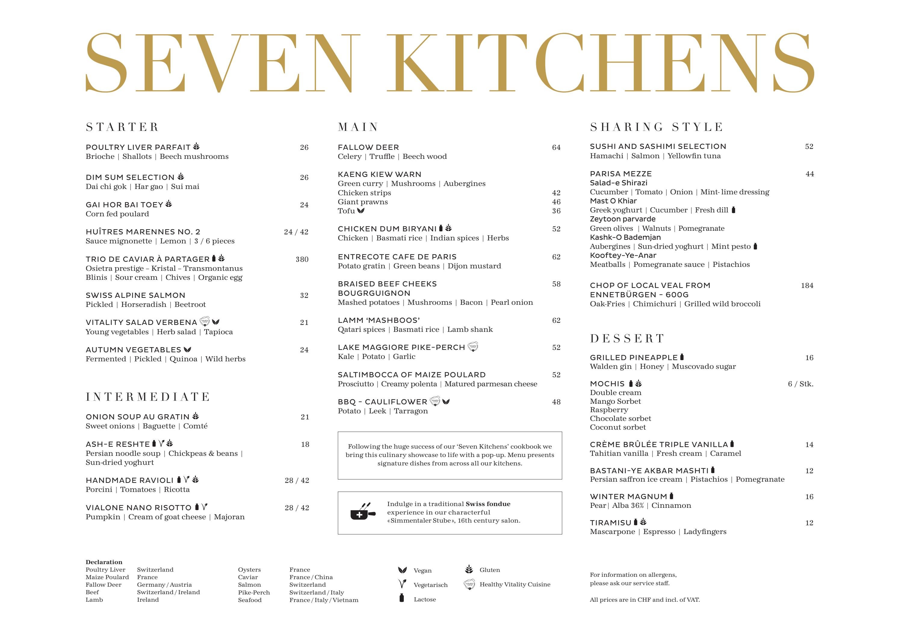 Seven Kitchens Menu | EN | Verbena by The Bürgenstock Selection - Issuu
