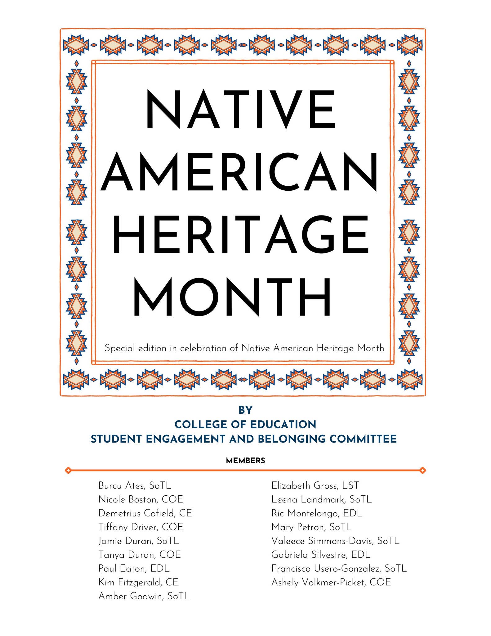 Native American Heritage Month Newsletter by SHSUCollegeofEducation - Issuu
