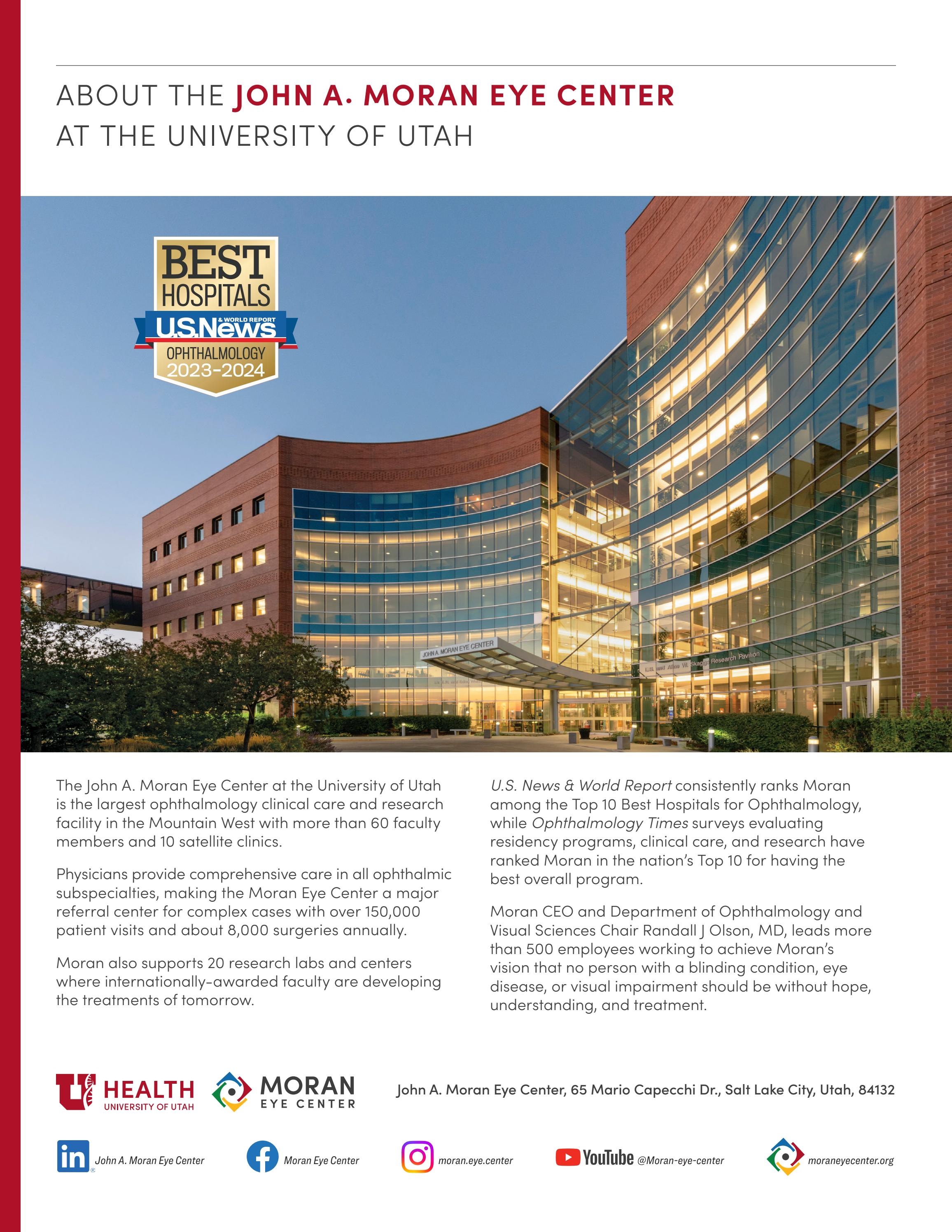 John A. Moran Eye Center at a Glance by John A. Moran Eye Center - Issuu