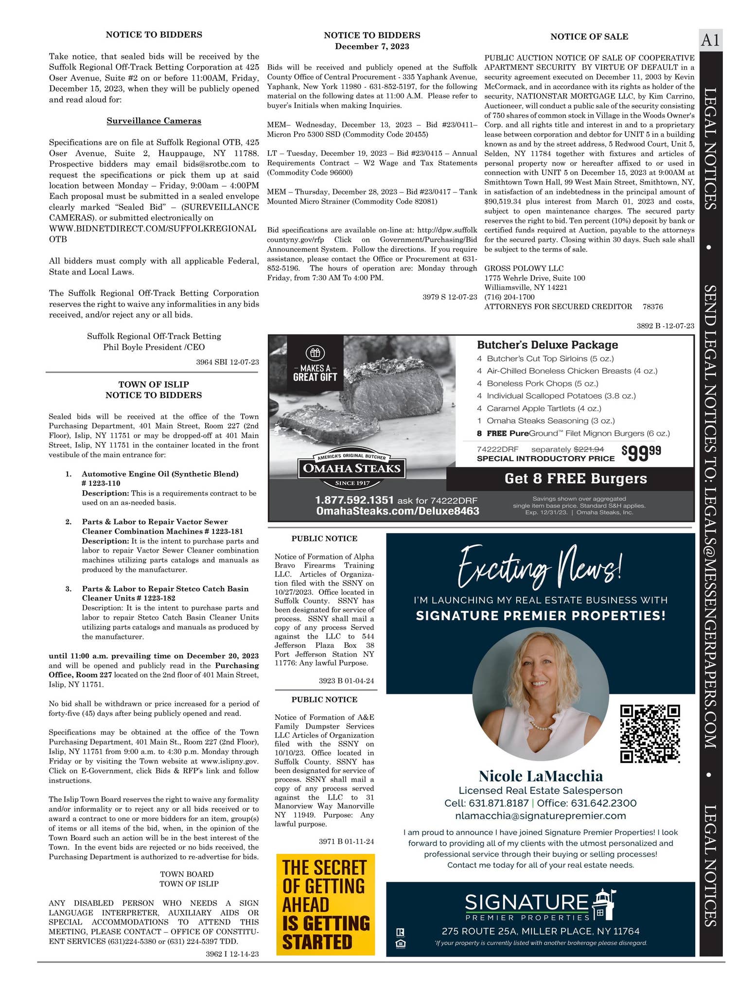 Legal Notices Archive Dec. 14, 2023 by The Messenger Papers, Inc. - Issuu