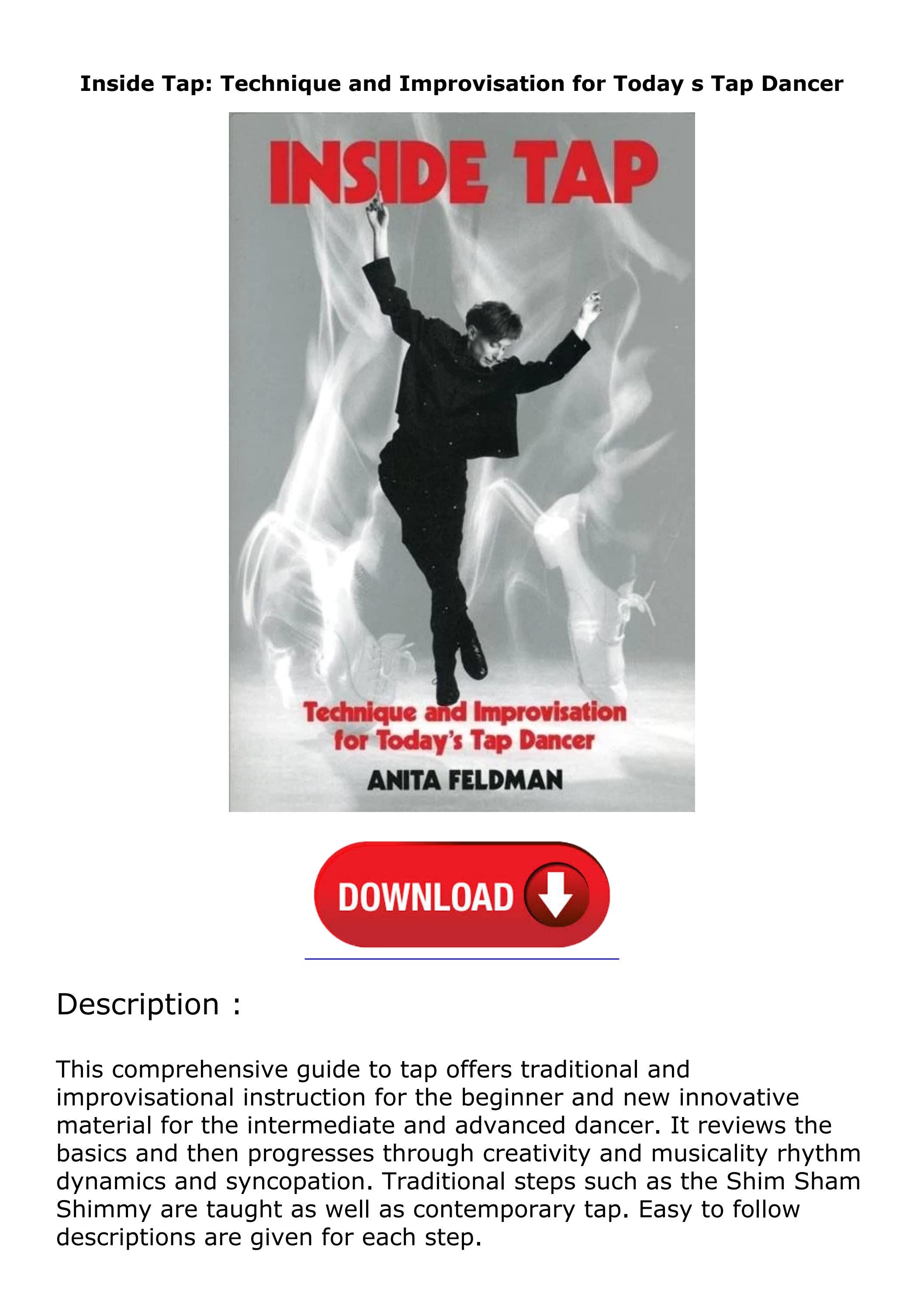 Download⚡(PDF) Inside Tap: Technique and Improvisation for Today s Tap ...
