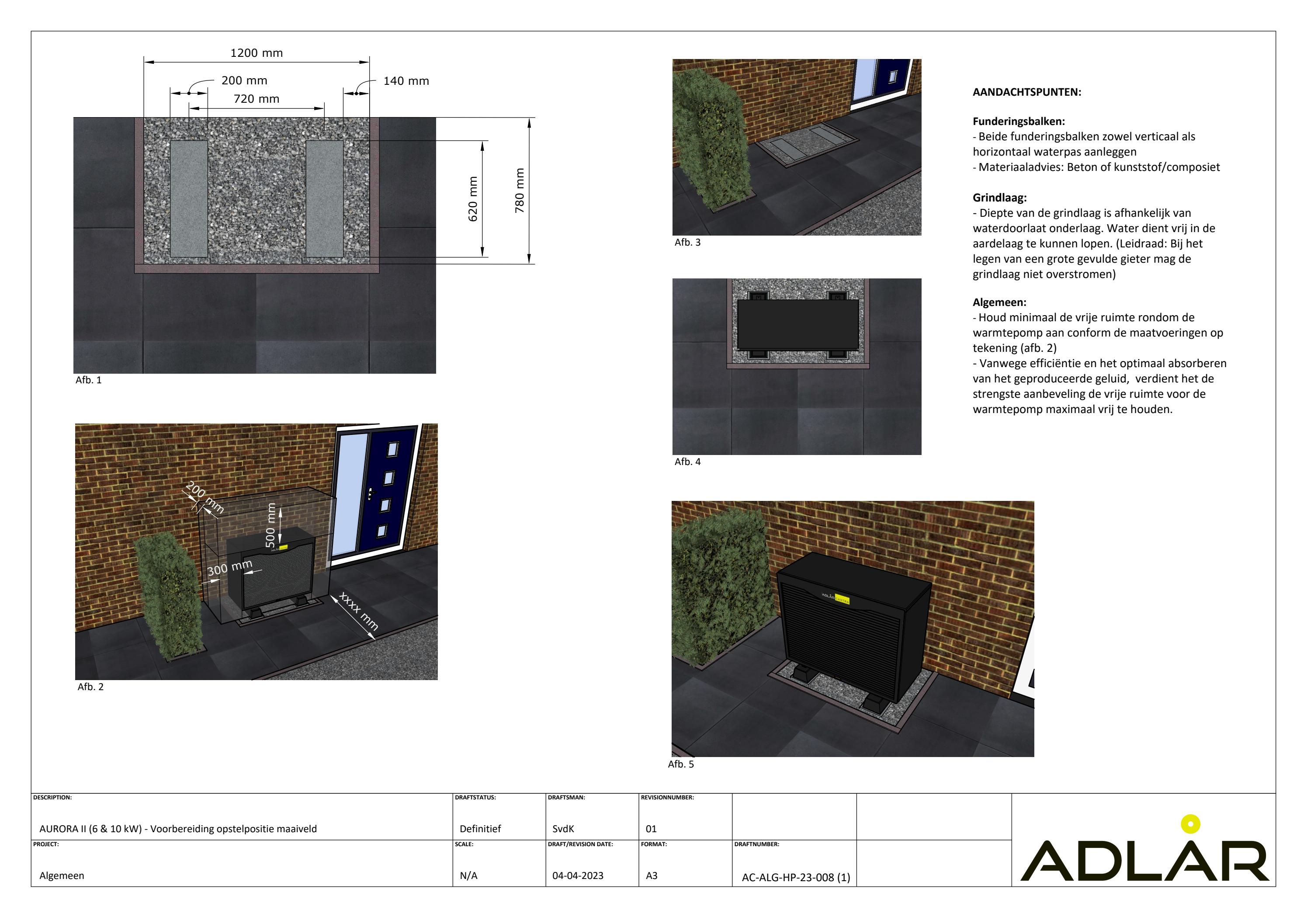 Aurora II - 6&10 kW - Grind Opstelpositie Maaiveld - Instructie by Adlår Castra - Warmtepompen ...