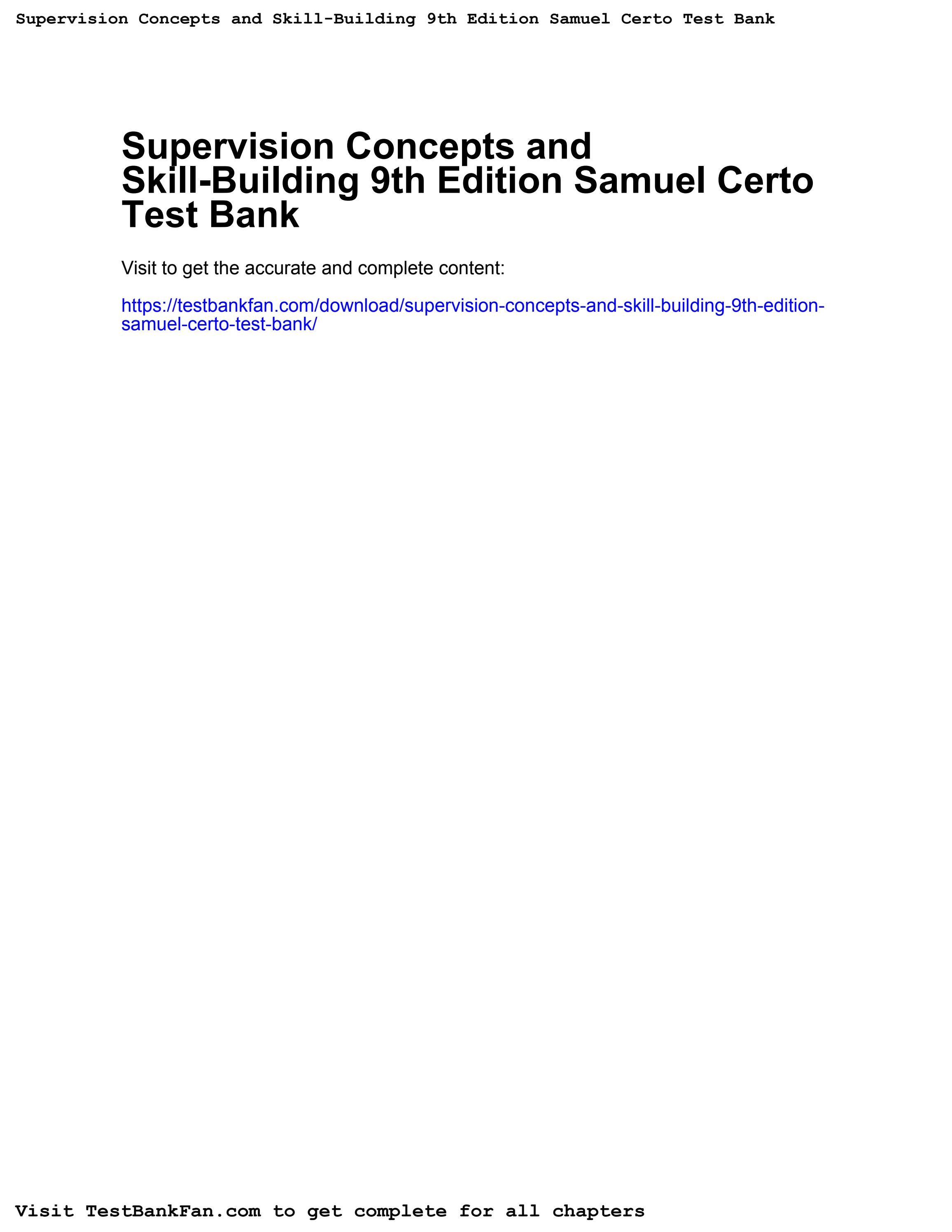 Full_download_supervision concepts and skill building 9th edition ...