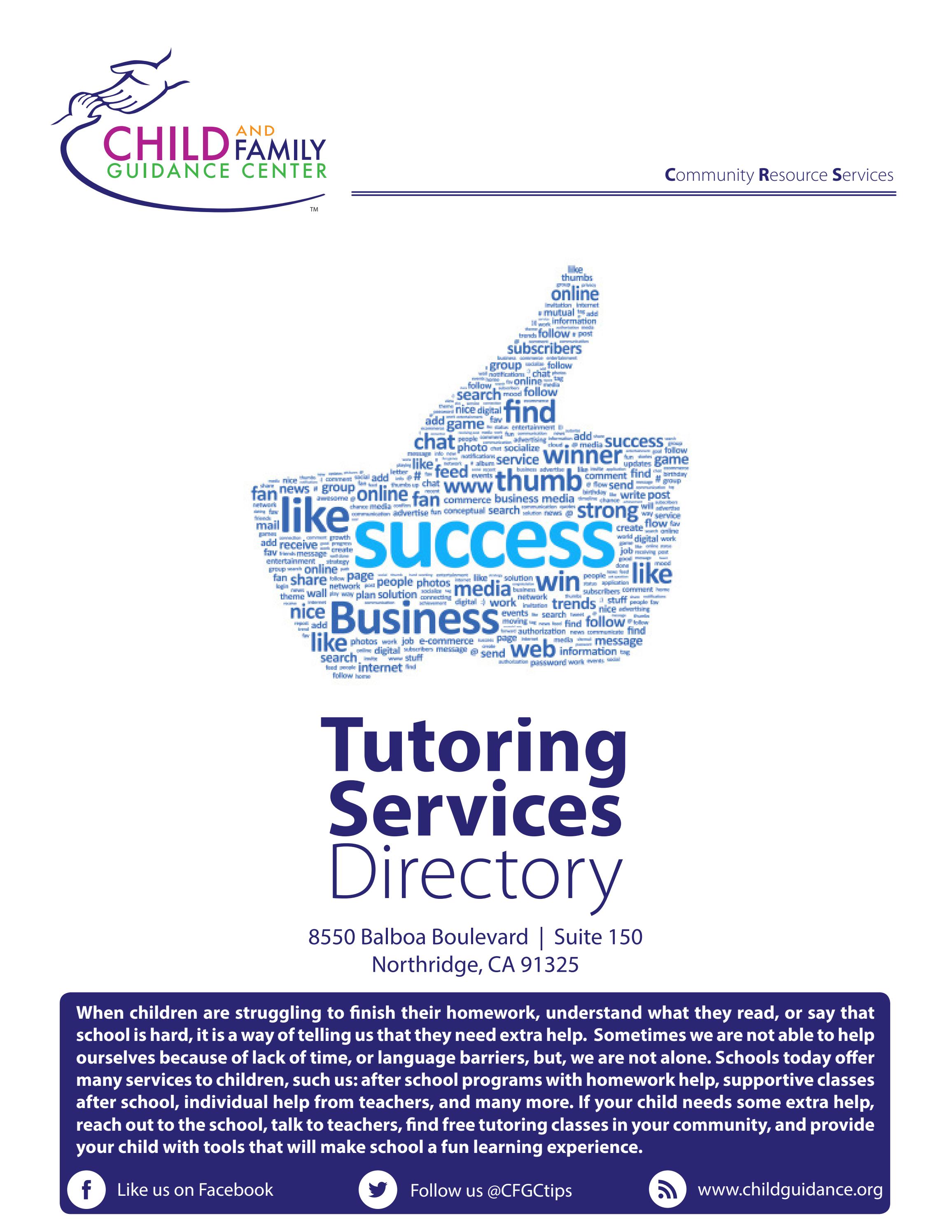 Tutoring Services Directory by Child and Family Guidance Center | CFGC - Issuu