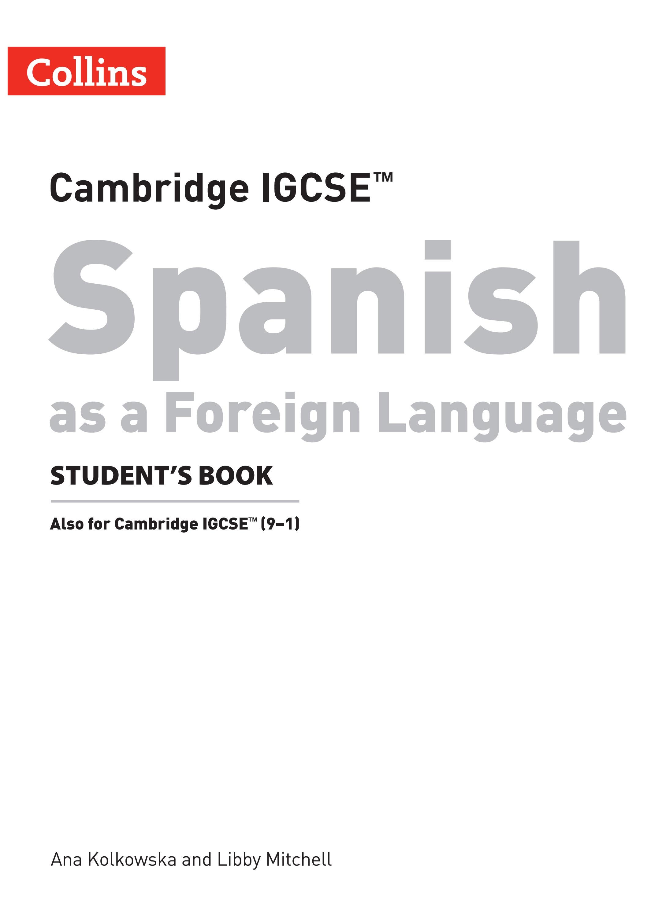 IGCSE Spanish as a Foreign Language Student Book by Collins - Issuu