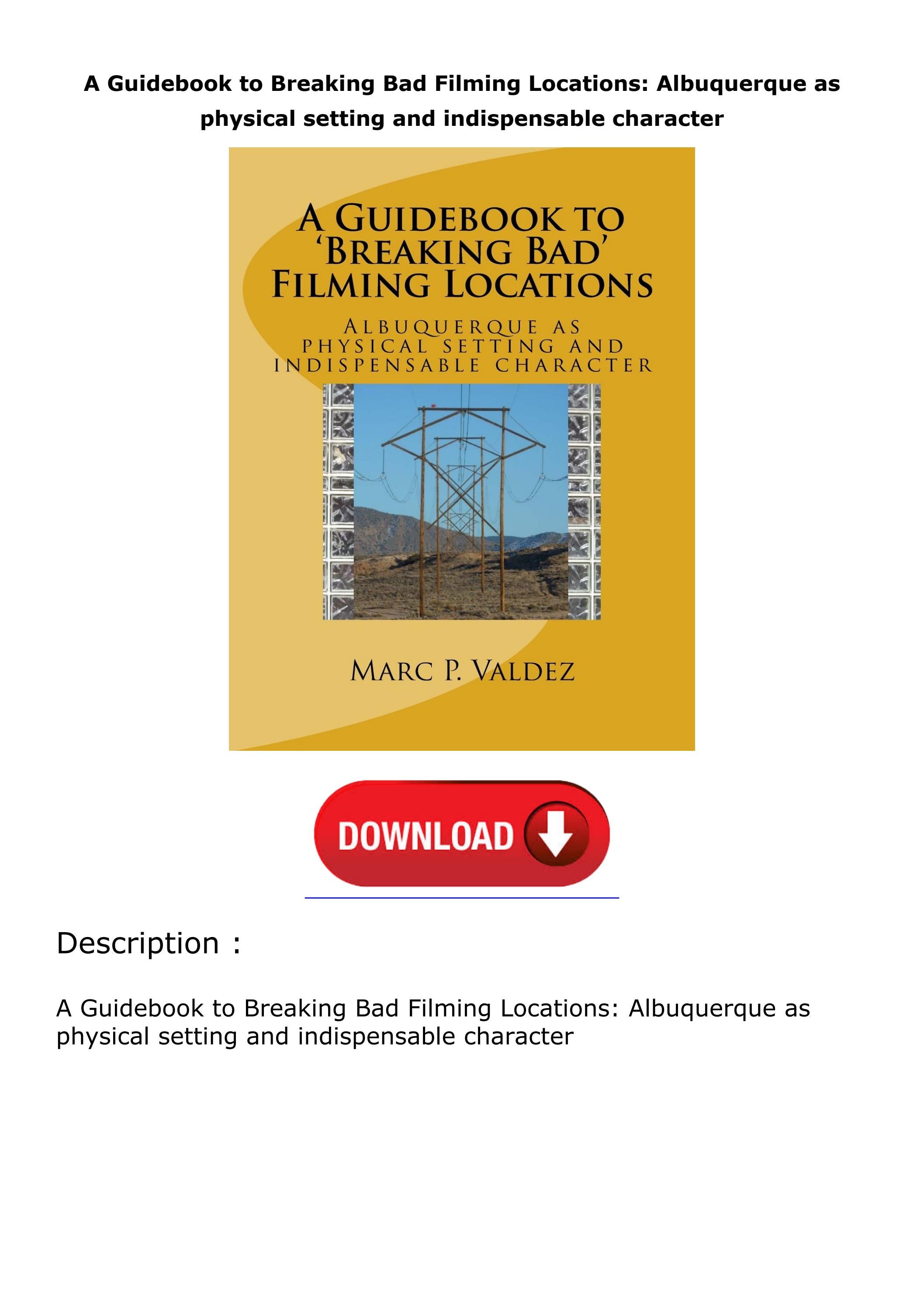 Download⚡(PDF) A Guidebook to Breaking Bad Filming Locations ...