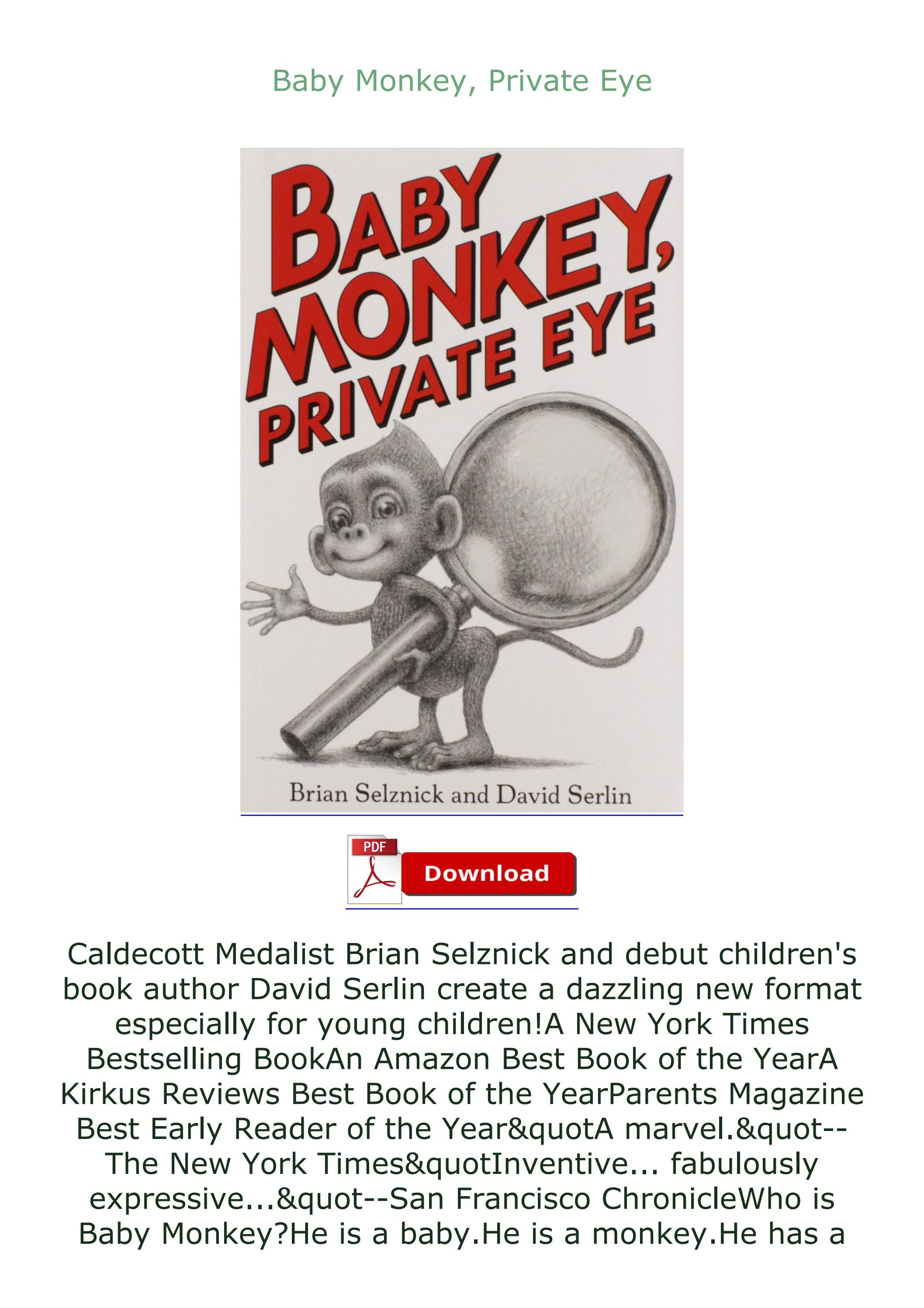 READ (EPUB) Baby Monkey, Private Eye by skorczhanafinour - Issuu