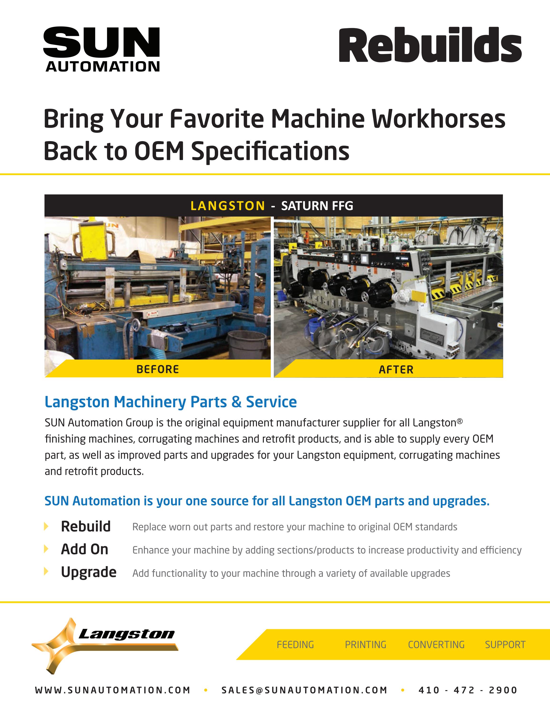 Machine Rebuilds Brochure by Sun Automation Group - Issuu