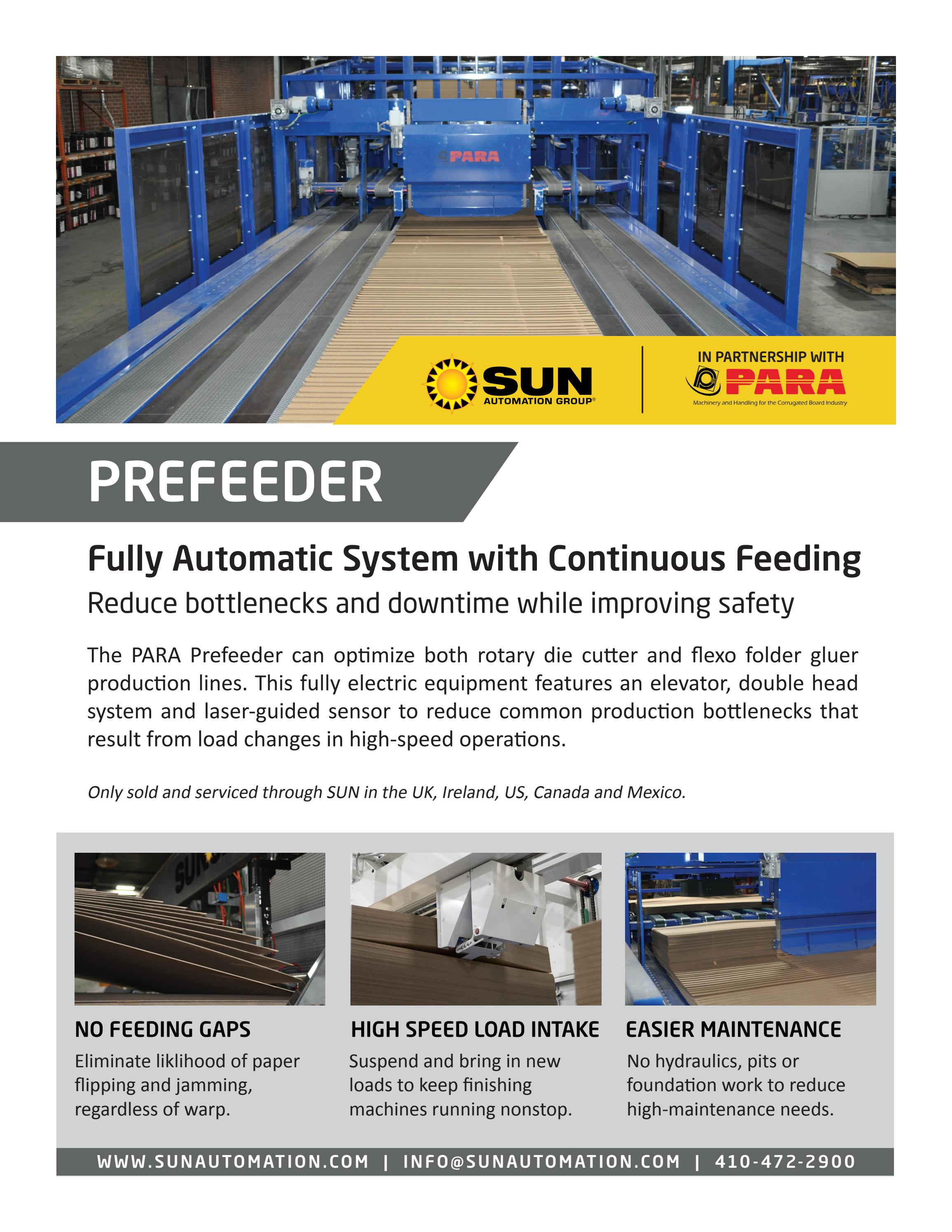 PARA Prefeeder Brochure by Sun Automation Group - Issuu