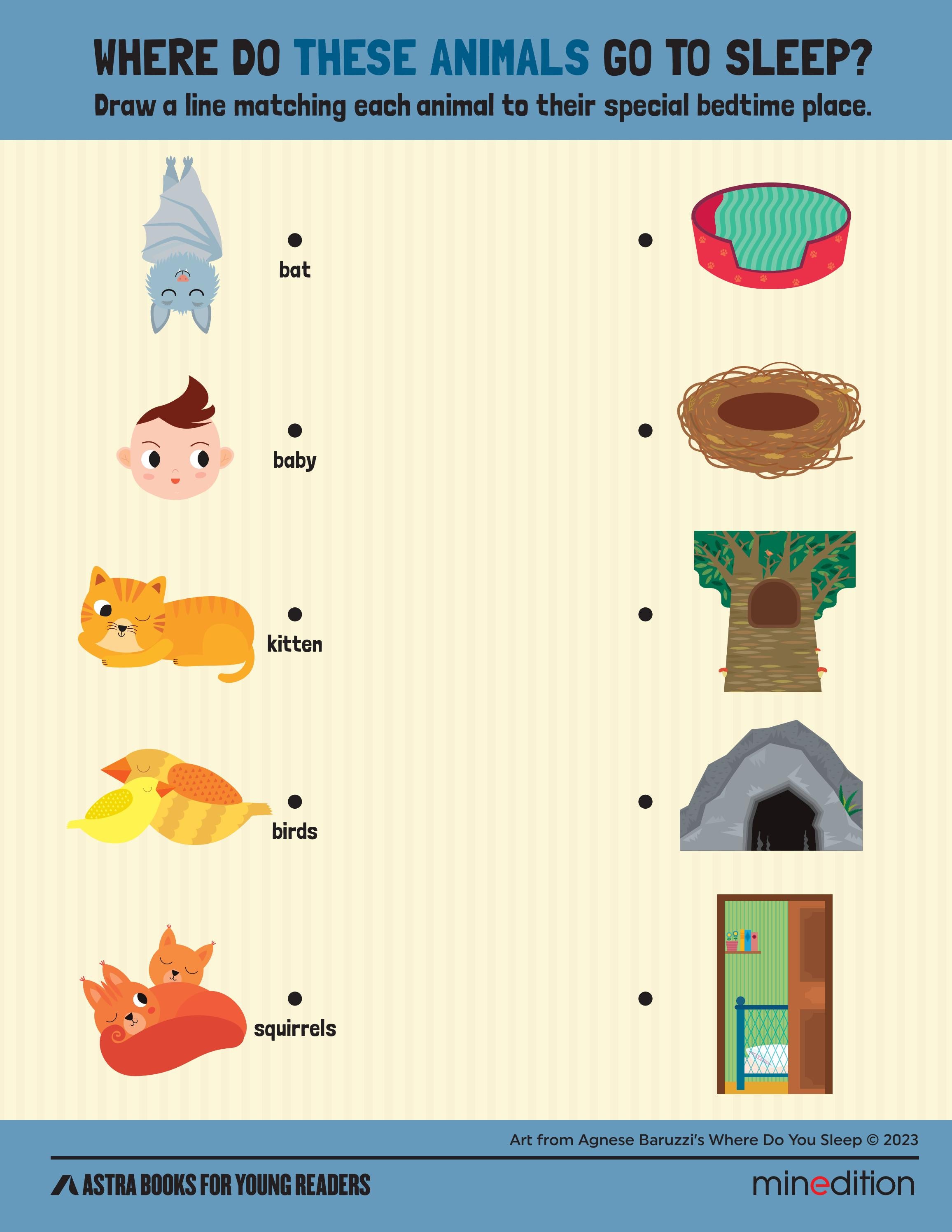 WHERE DO YOU SLEEP Matching Activity by Astra Publishing House - Issuu