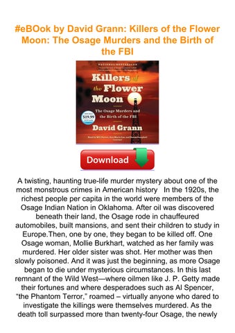 #eBOok by David Grann: Killers of the Flower Moon: The Osage Murders ...