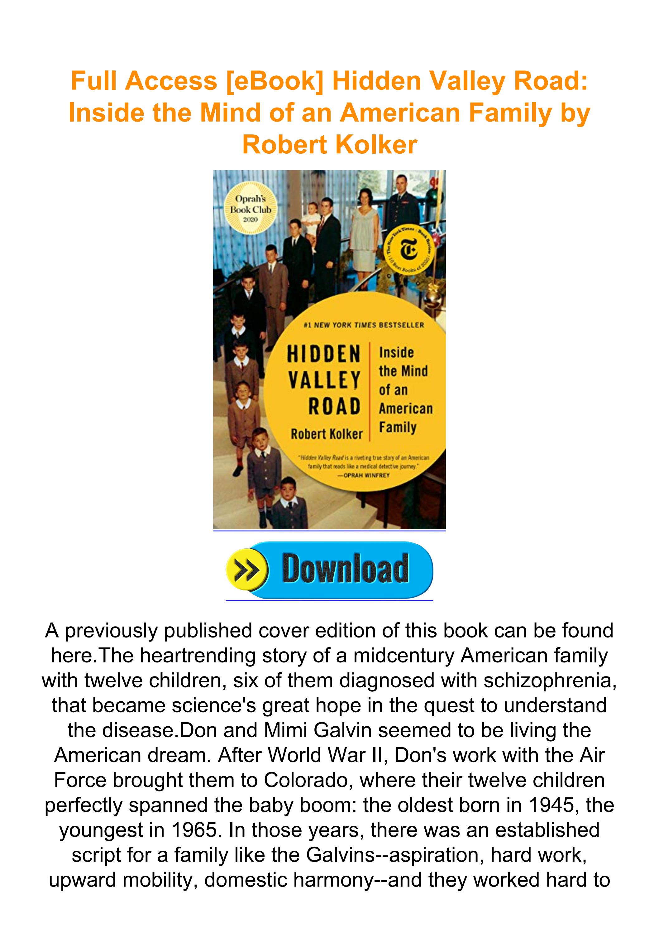 Full Access [eBook] Hidden Valley Road: Inside the Mind of an American ...