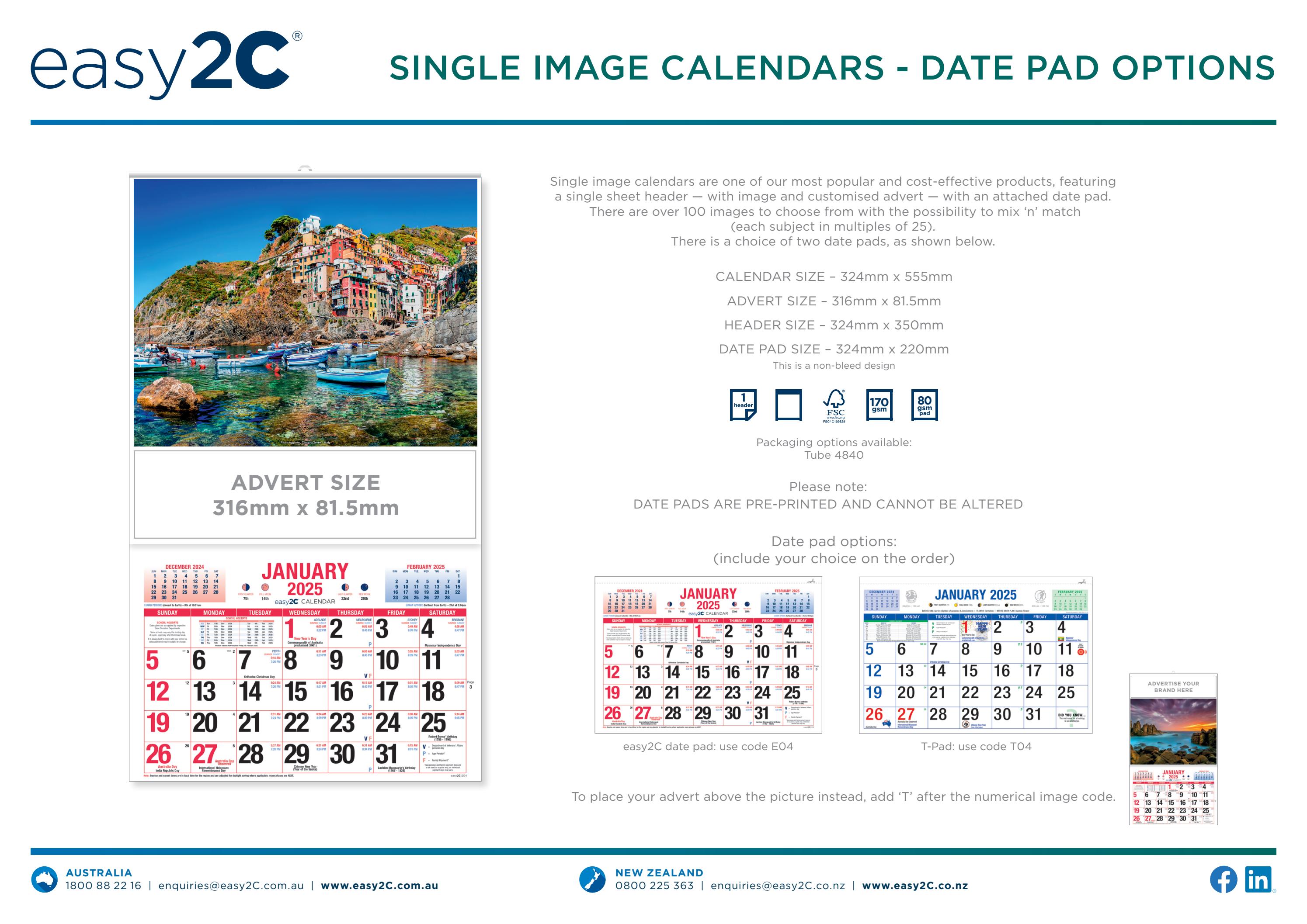 Single Image Calendars AU by easy2c - Issuu