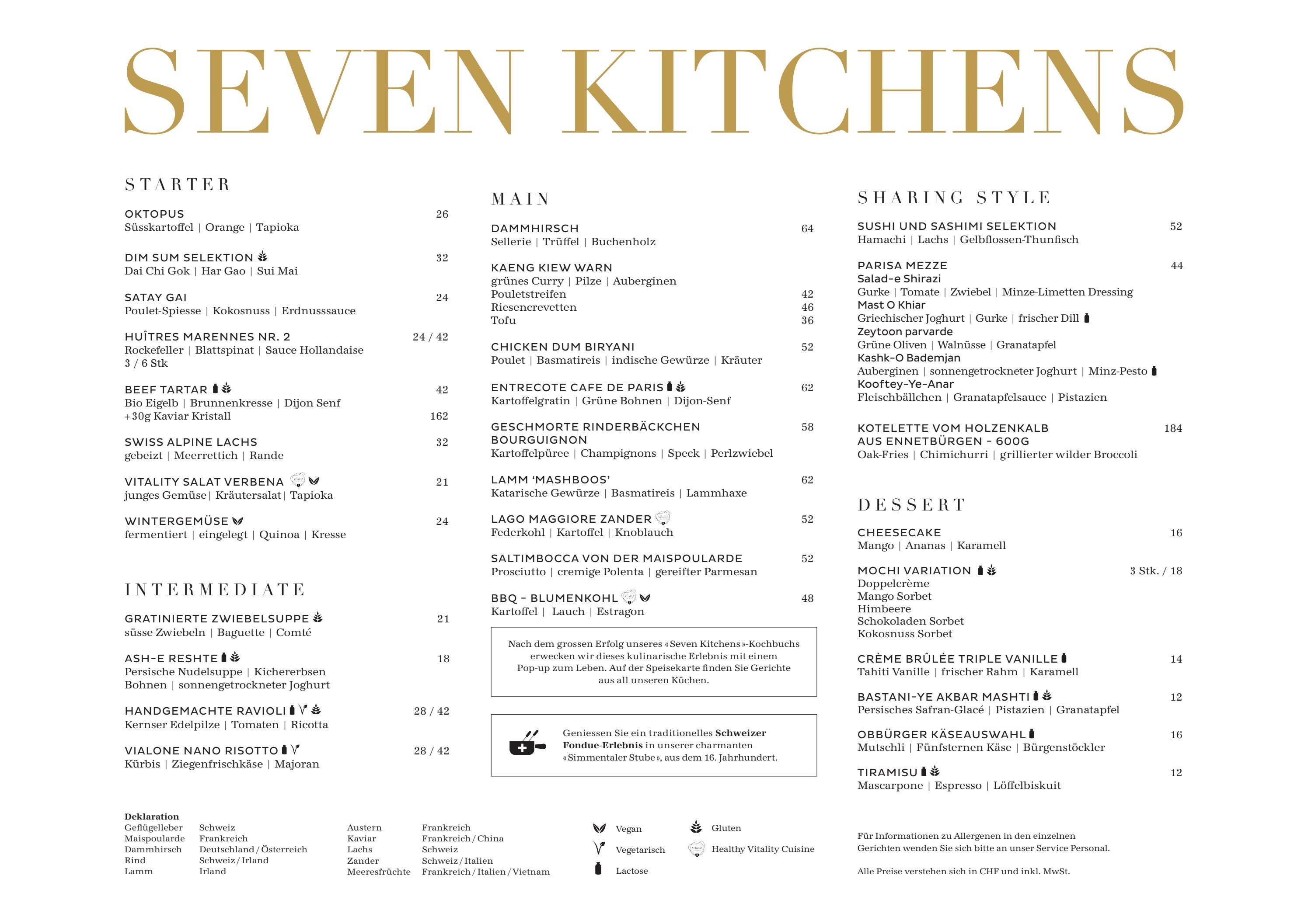 Seven Kitchens Menu | DE | Verbena by The Bürgenstock Selection - Issuu