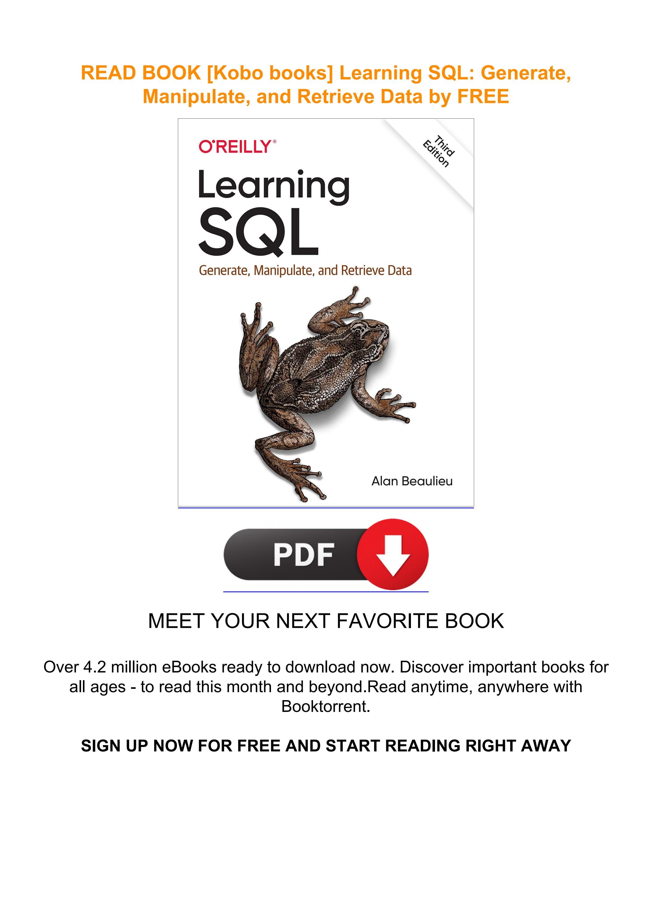 Read Book [kobo Books] Learning Sql Generate Manipulate And By Ebooksnew Issuu