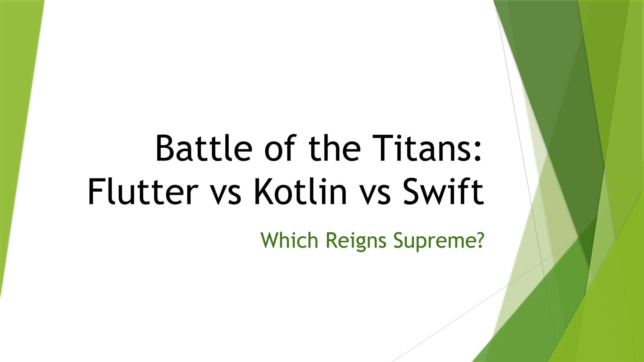 Flutter vs Kotlin vs Swift by Echo innovate IT - Issuu