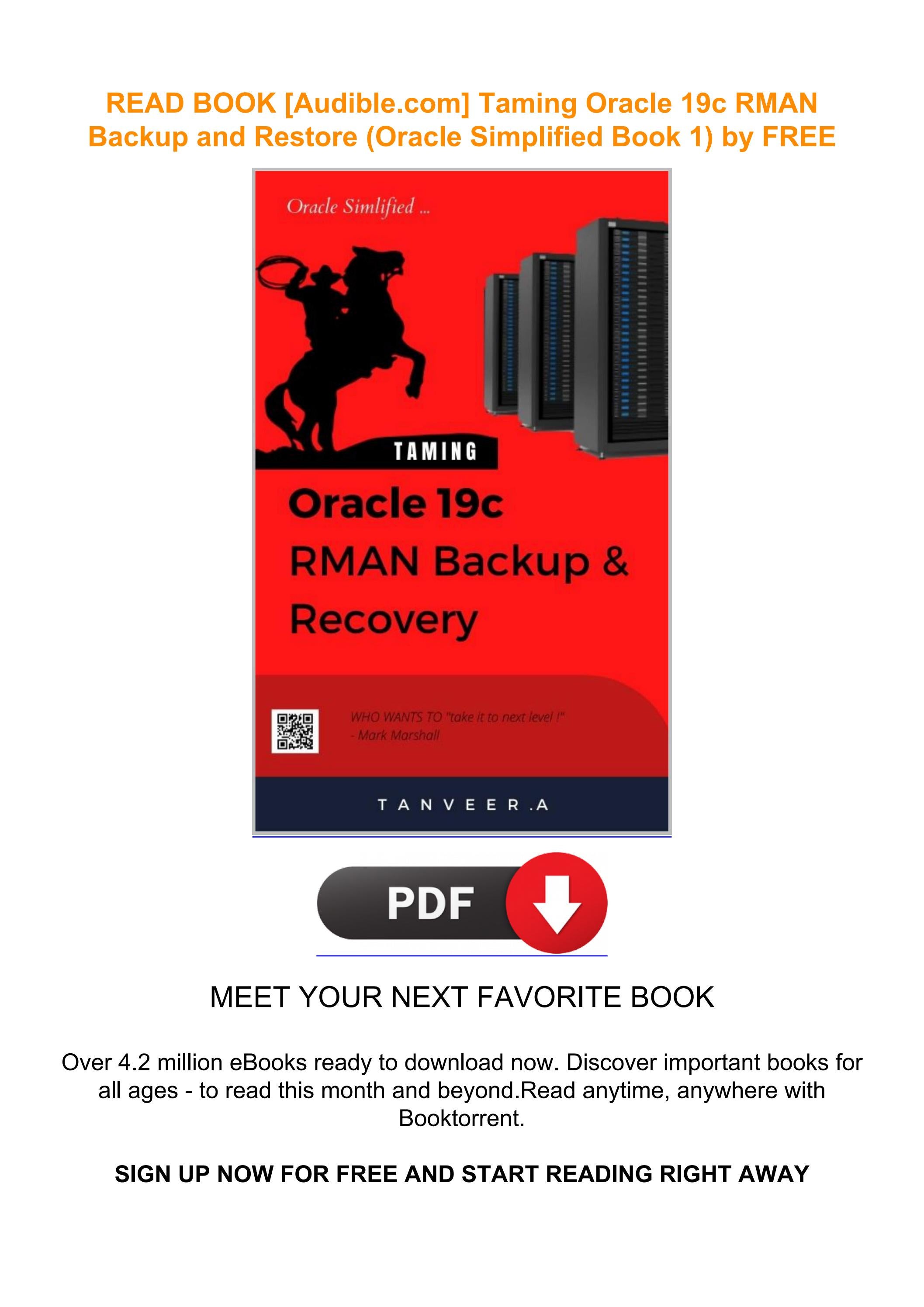 Read Book [] Taming Oracle 19c Rman Backup And Restore By Ebooksnew Issuu