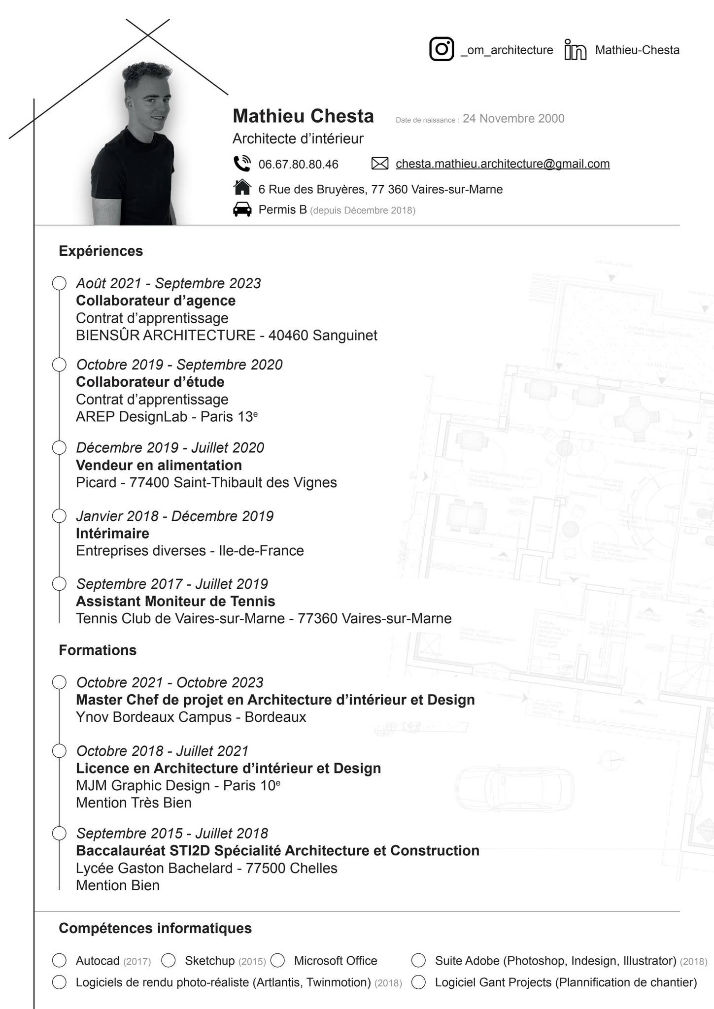 CV_CHESTA MATHIEU_ARCHITECTE D'INTERIEUR by Mathieu Chesta - Issuu