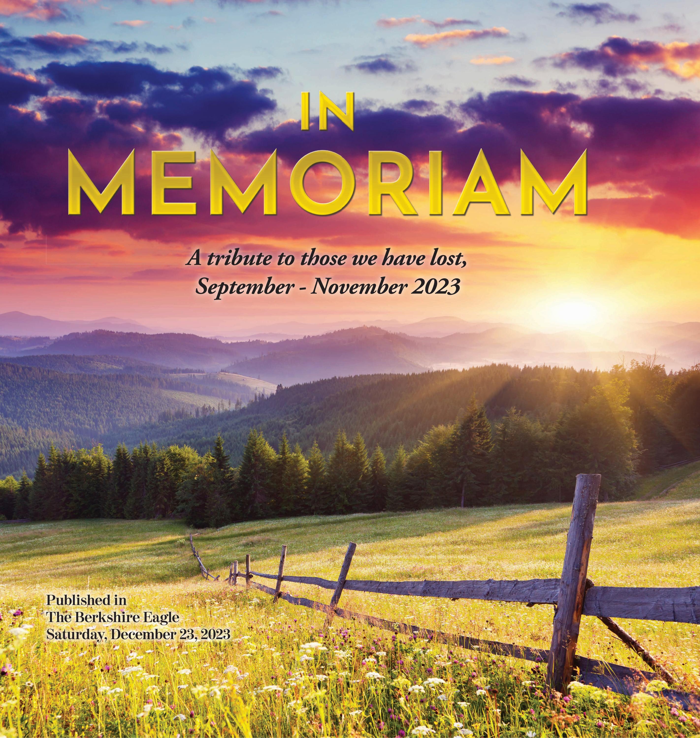 In Memoriam September - November 2023 by New England Newspapers, Inc ...