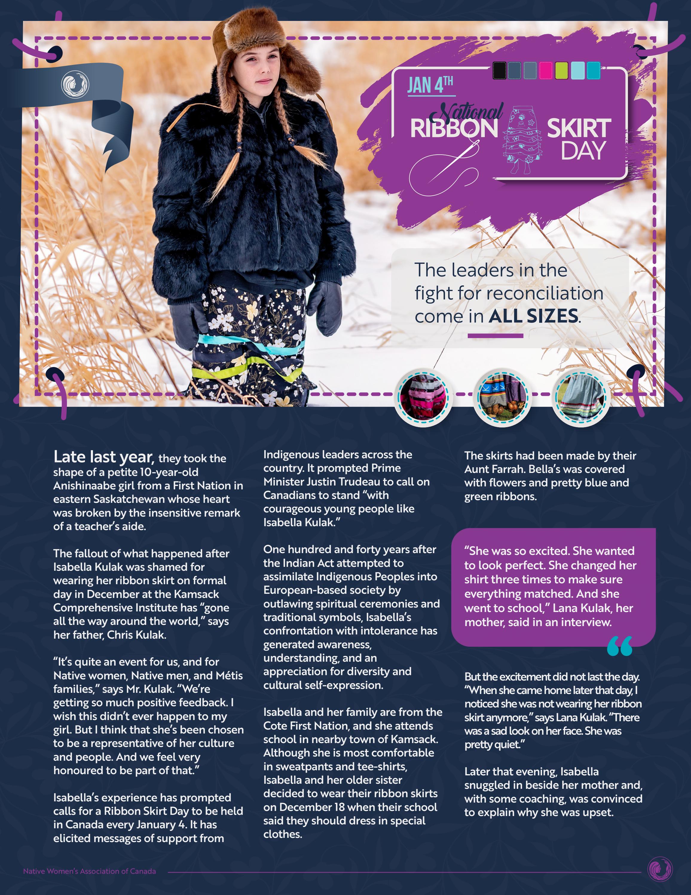 Ribbon Skirt Day - Isabella Kulaks Story by KCI-NIWESQ - Issuu