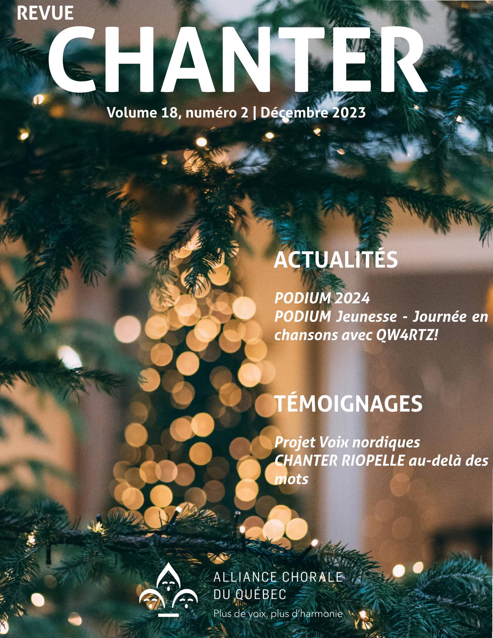 Revue Chanter 18.2 | Décembre 2023 by Roxanne Croteau - Issuu