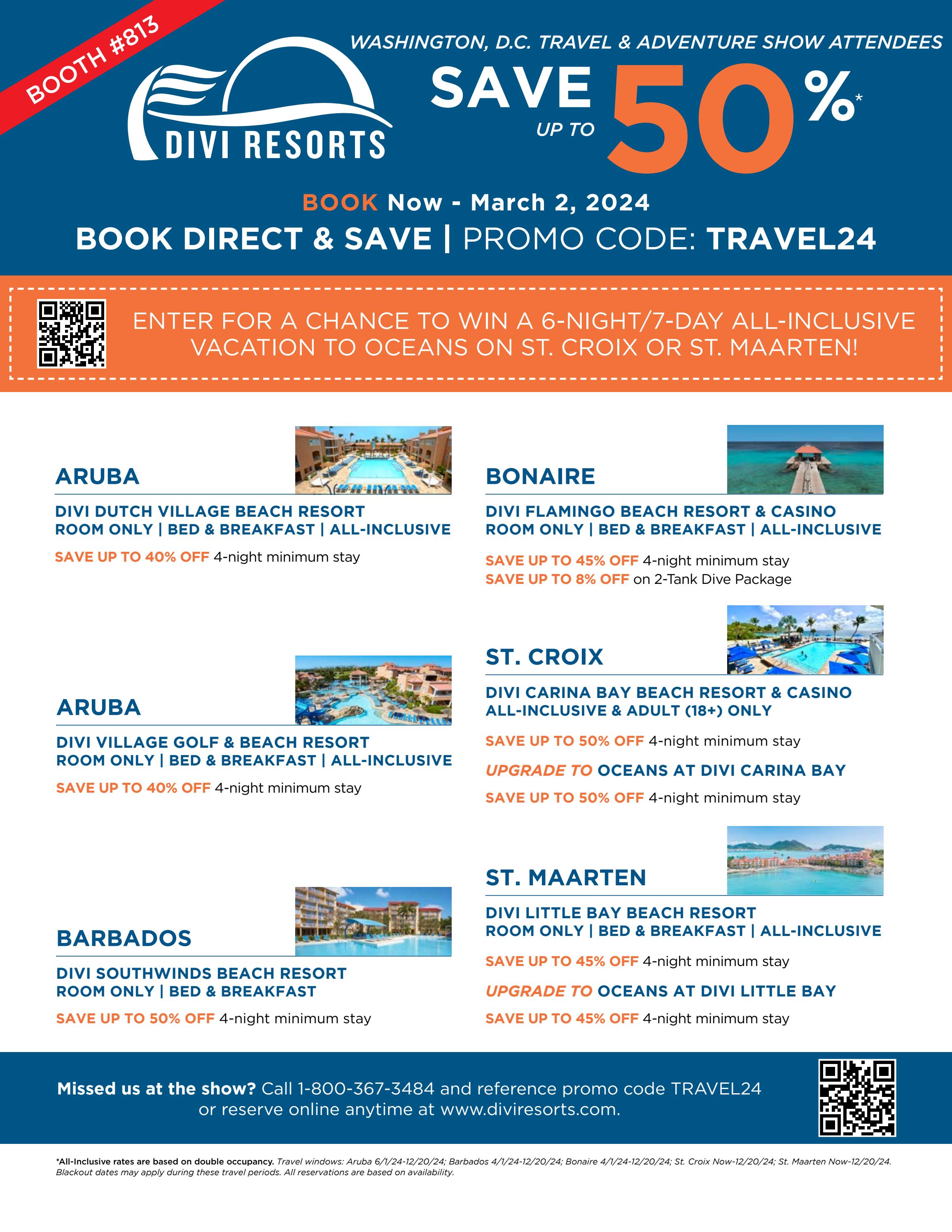 Divi Resorts Travel & Adventure Show Flyer: Washington DC by Divi ...
