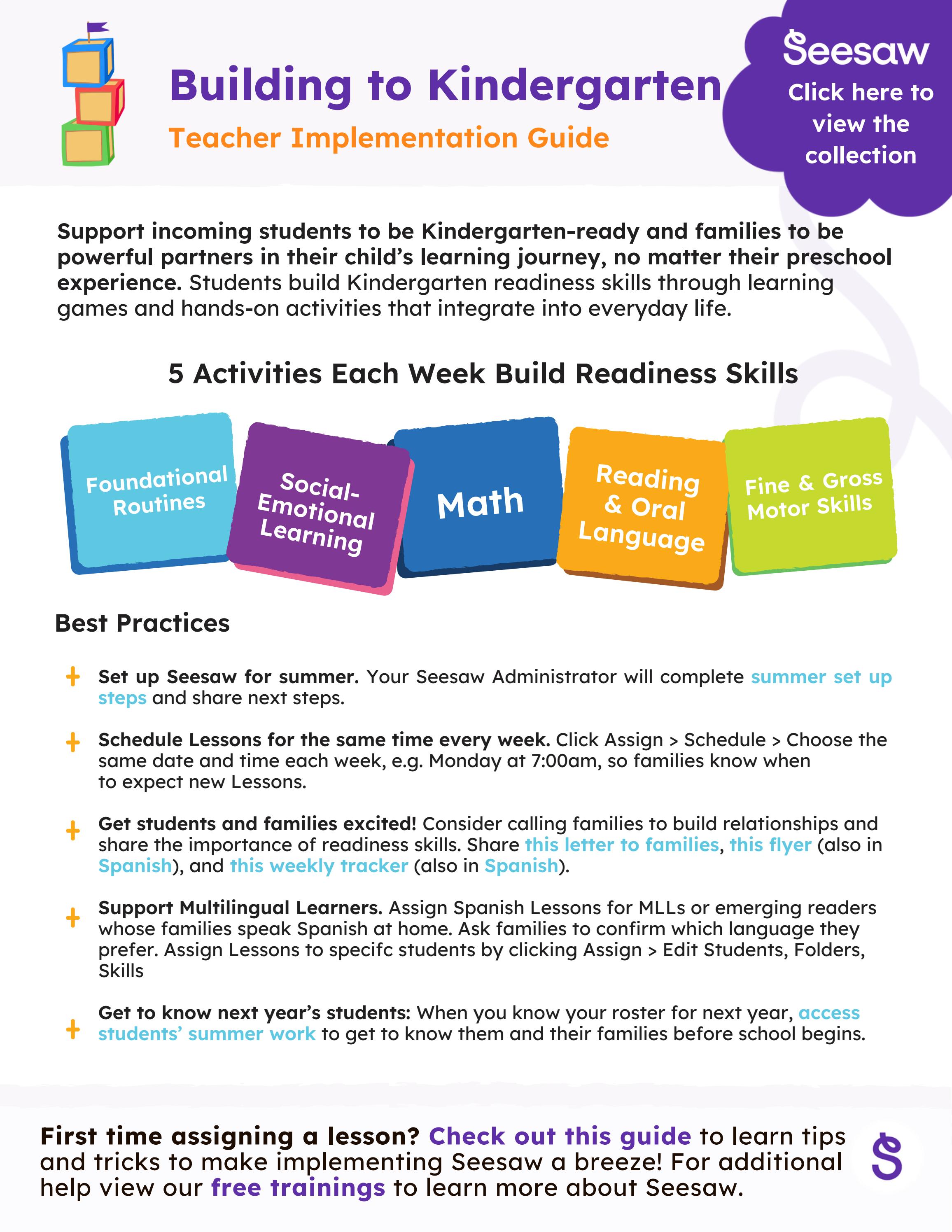 Building to Kindergarten Implementation Guide by seesawlearning - Issuu