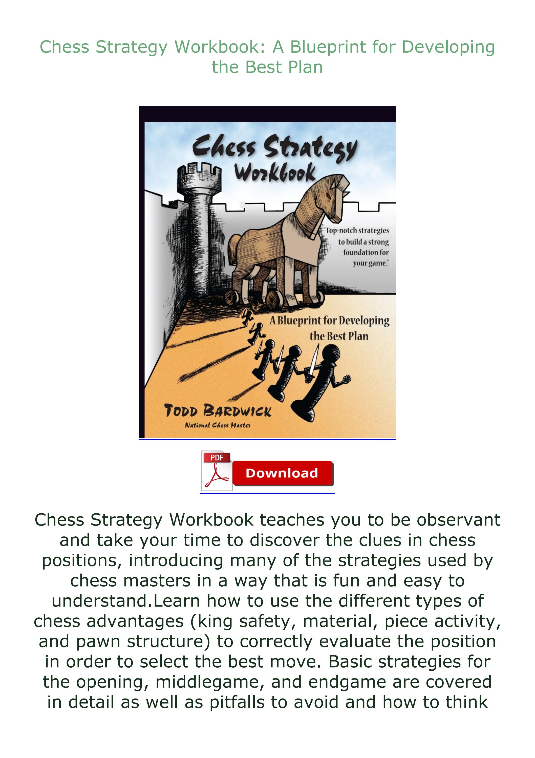 ⚡PDF⚡ FULL DOWNLOAD Chess Strategy Workbook: A Blueprint for Developing ...
