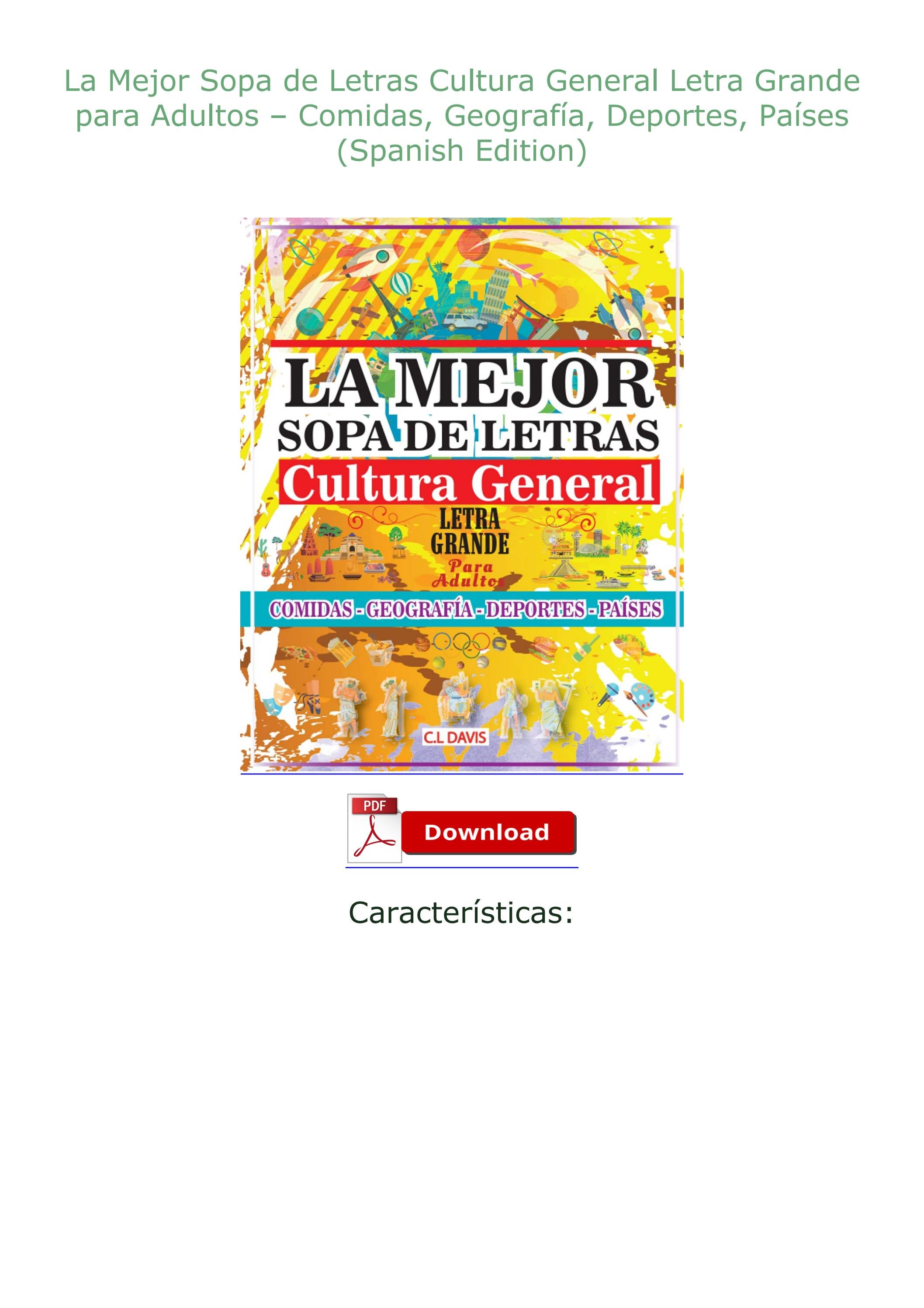 FULL EPUB DOWNLOAD La Mejor Sopa de Letras Cultura General Letra Grande ...